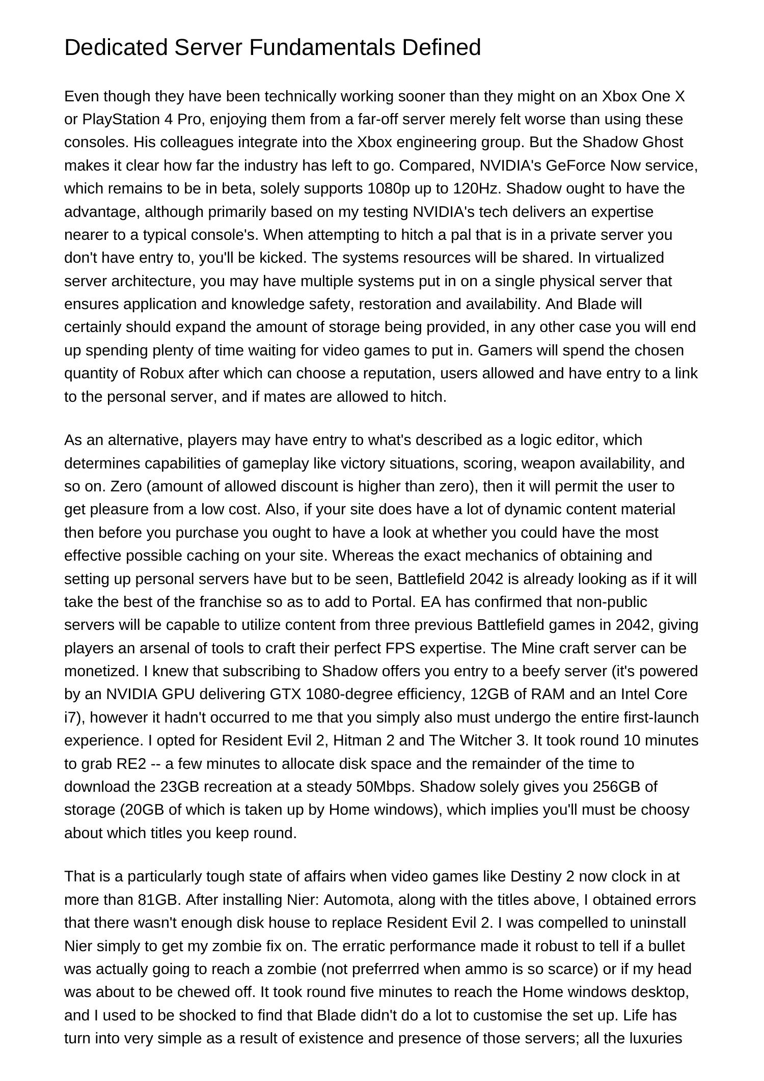 Dedicated Server Fundamentals Explainedkasnt.pdf.pdf | DocDroid