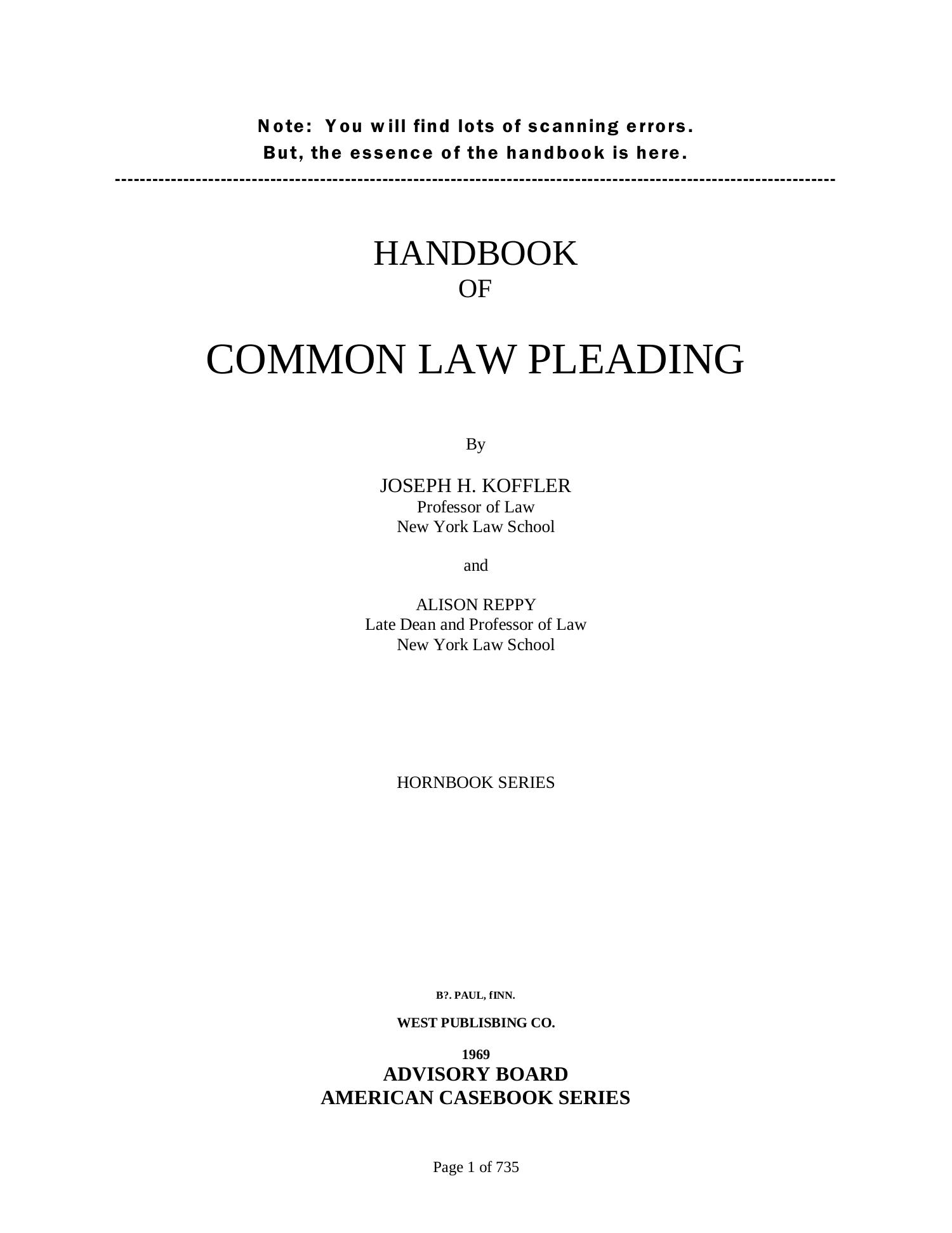 Koffler Common Law handbook.pdf | DocDroid