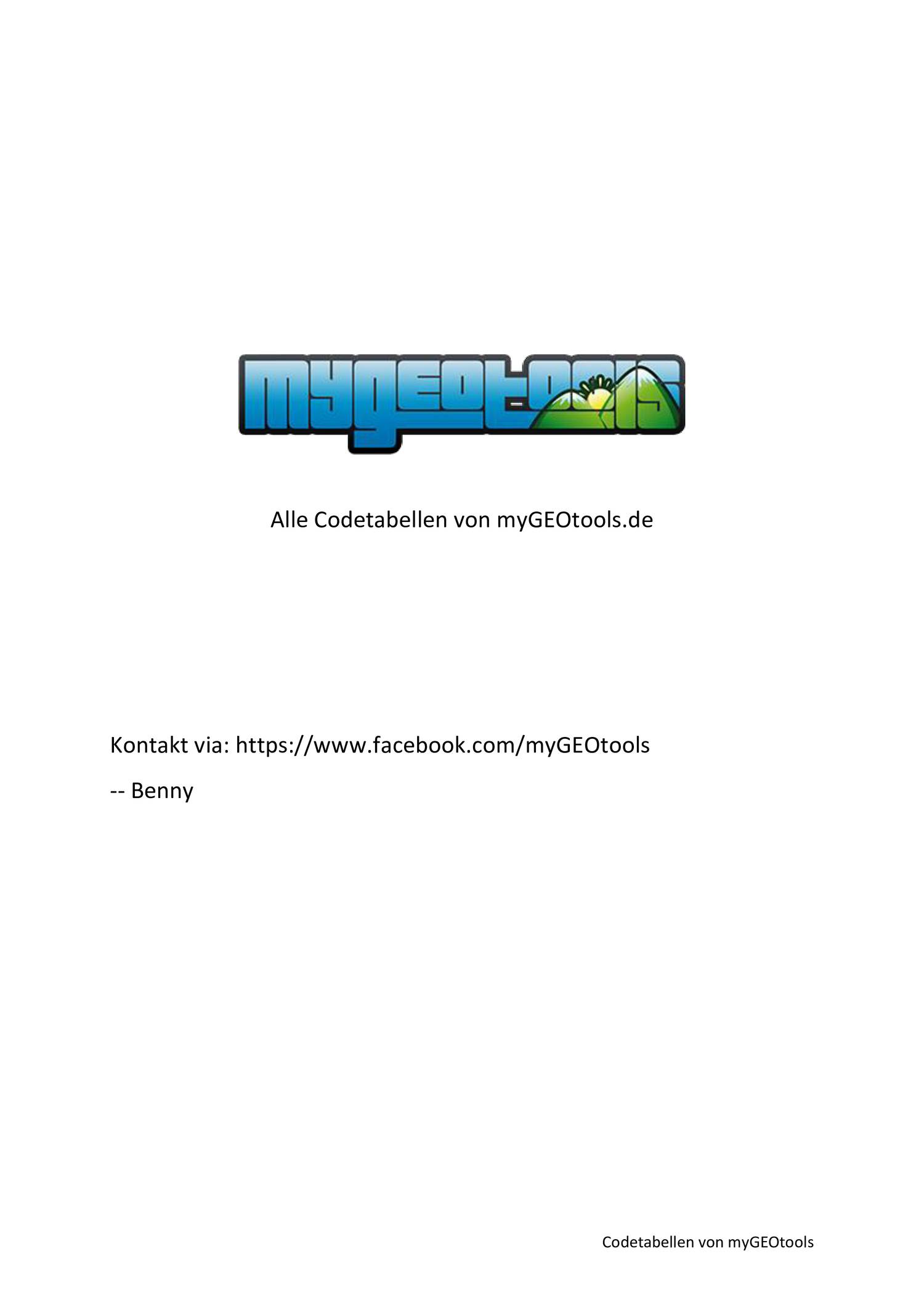 Alle Codetabellen von myGEOtools.pdf | DocDroid