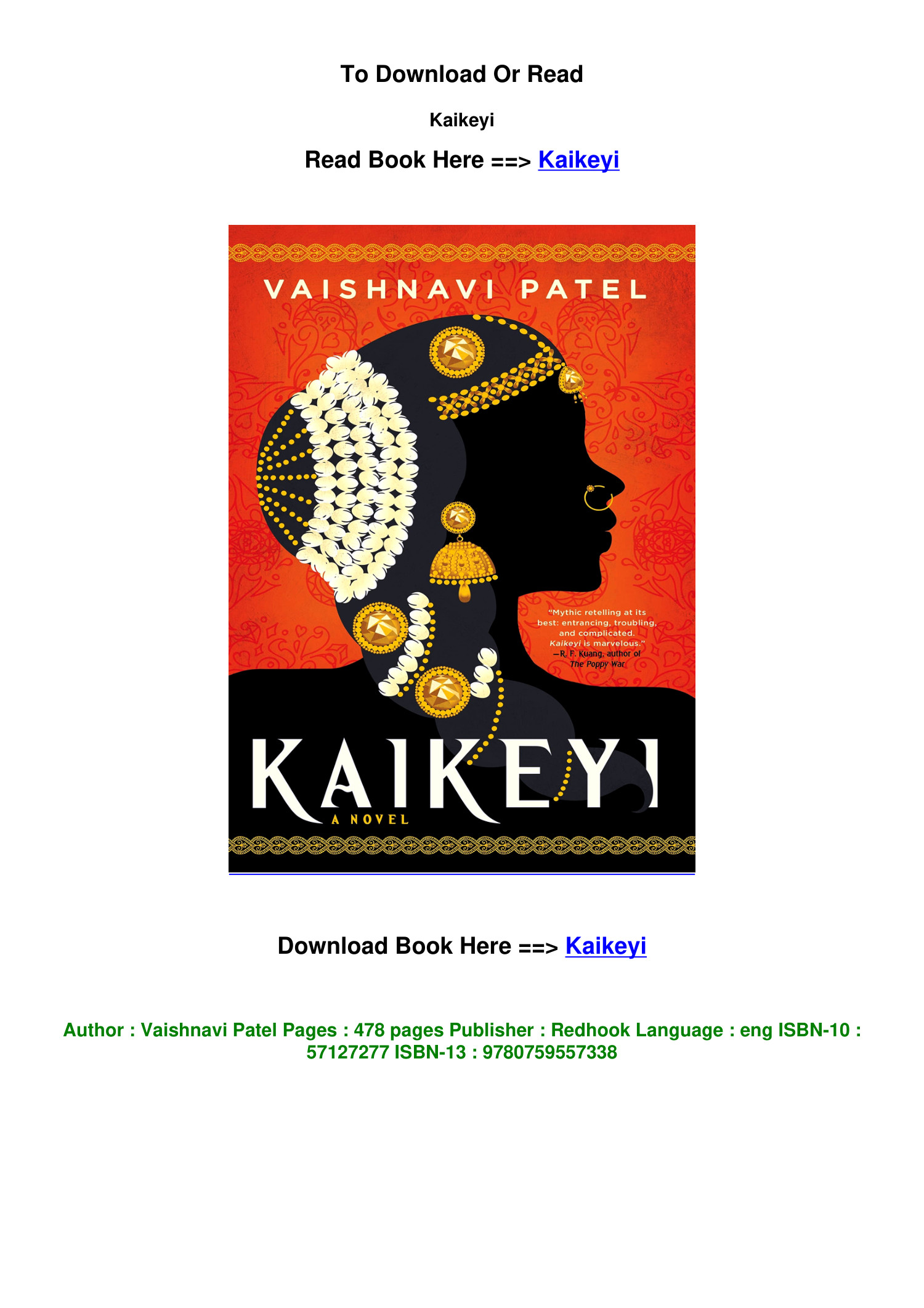 download PDF Kaikeyi By Vaishnavi Patel.pdf | DocDroid