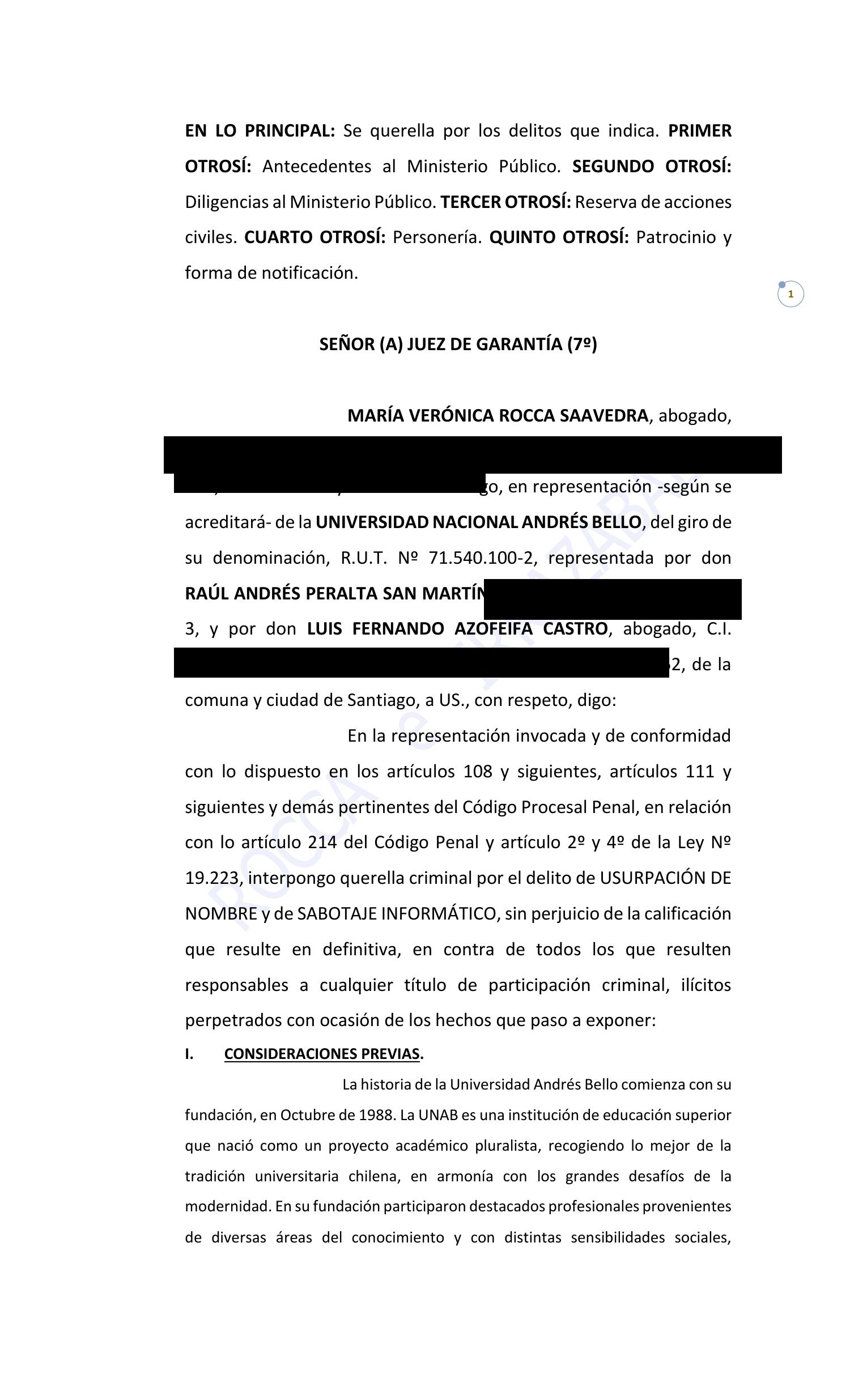 Querella sabotaje informatico Santiago.pdf | DocDroid