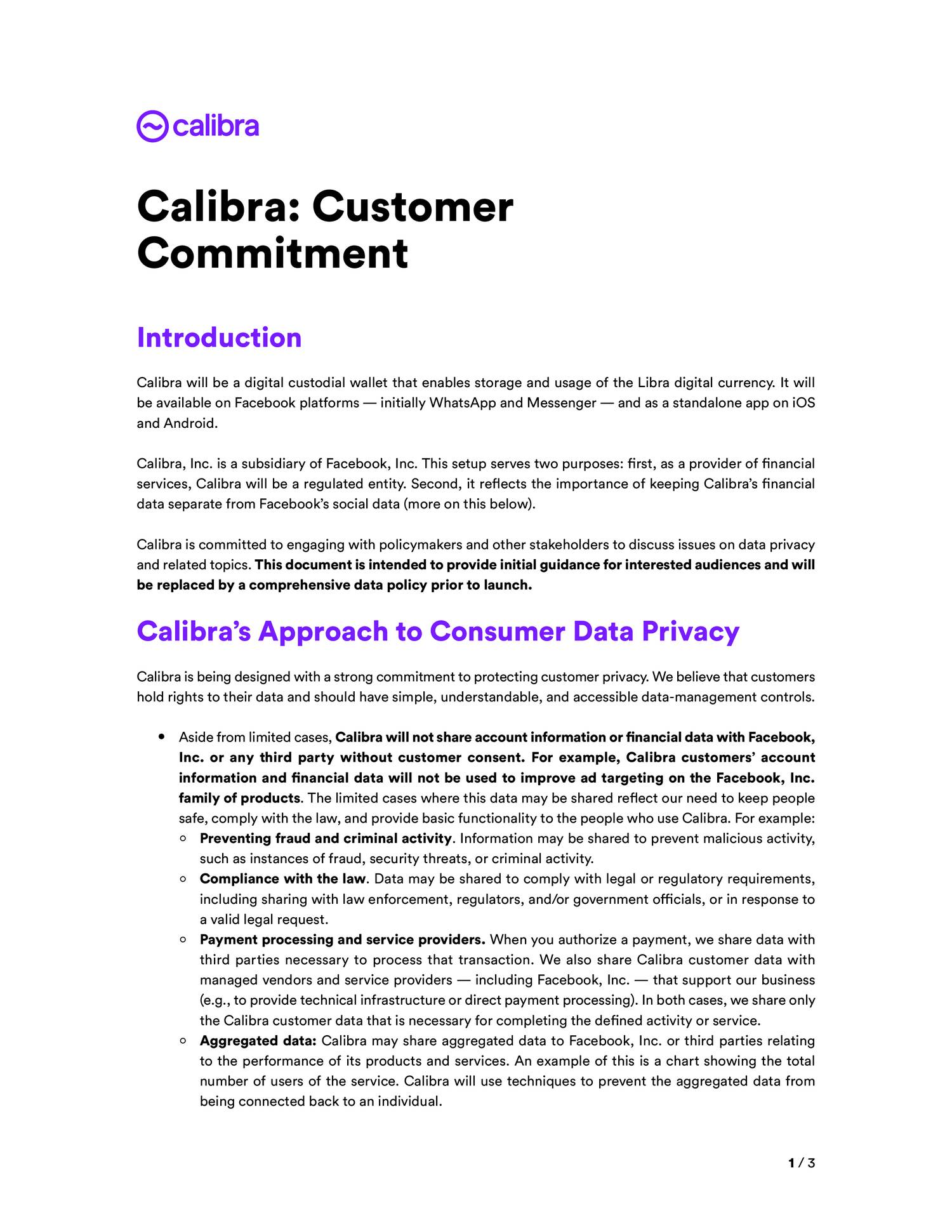 Calibra_Customer_Commitment.pdf | DocDroid