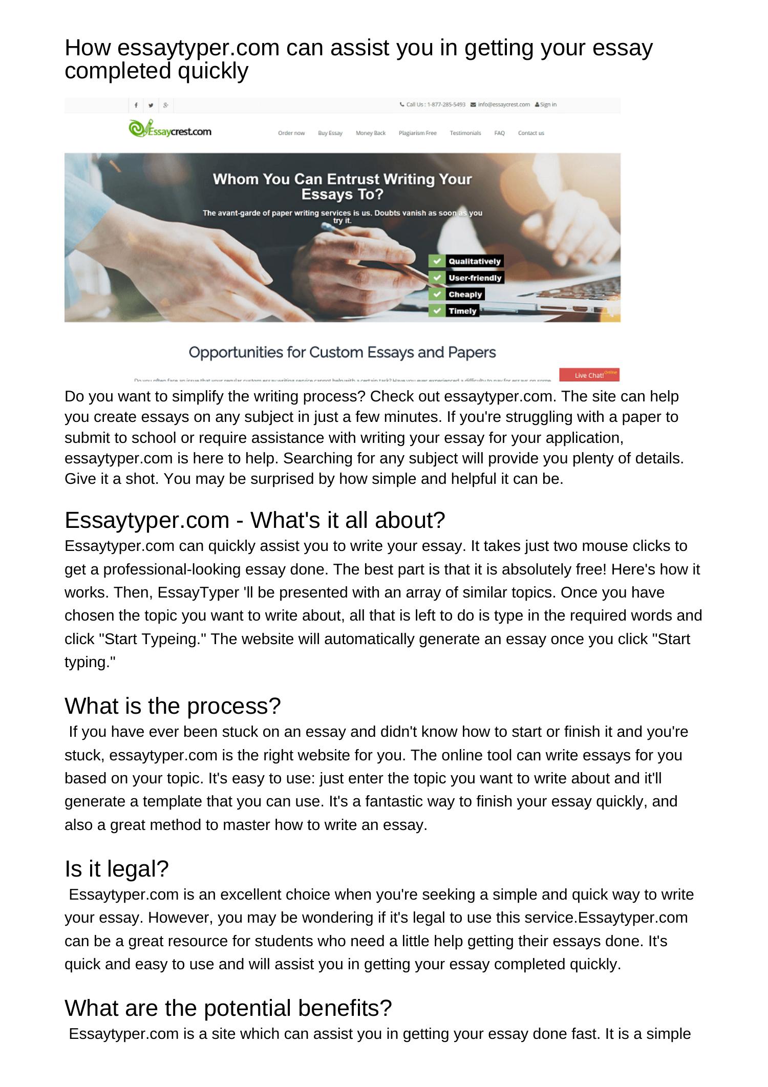 Essaytypercom Typer Deutsch