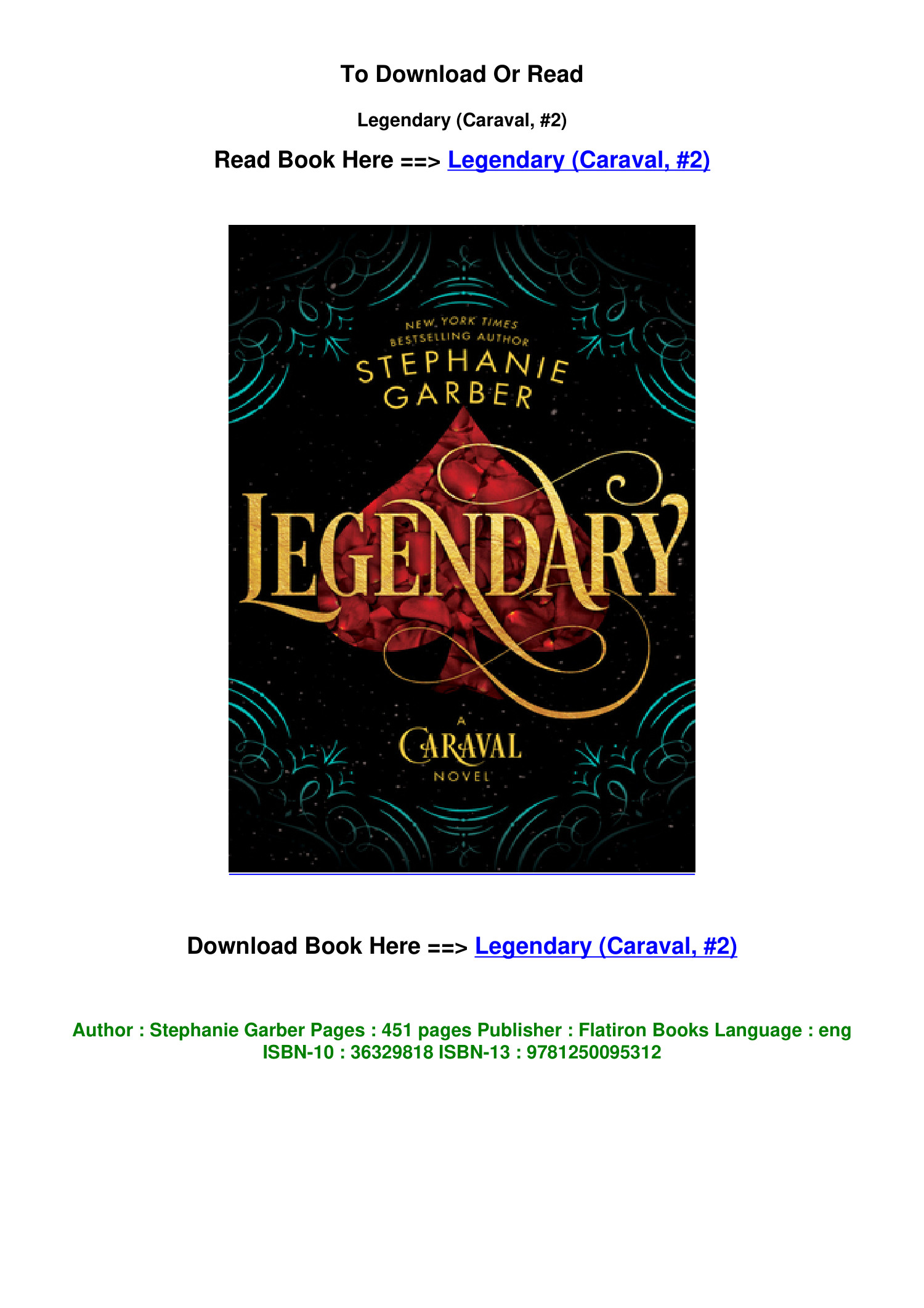 DOWNLOAD EPUB Legendary Caraval 2 BY Stephanie Garber.pdf | DocDroid