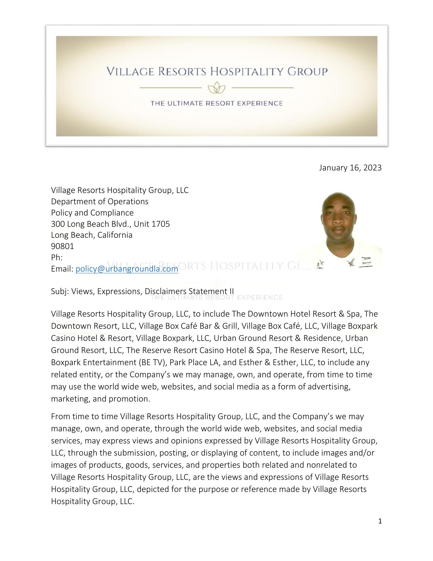 Views, Expressions, Disclaimers Statement II 011623.pdf | DocDroid