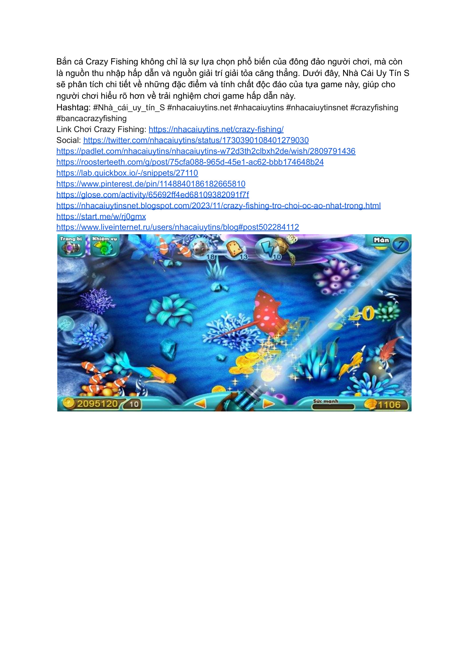 Crazy Fishing – Trò Chơi Độc Đáo Nhất Trong Dòng Game Bắn Cá Đổi Thưởng.pdf | DocDroid