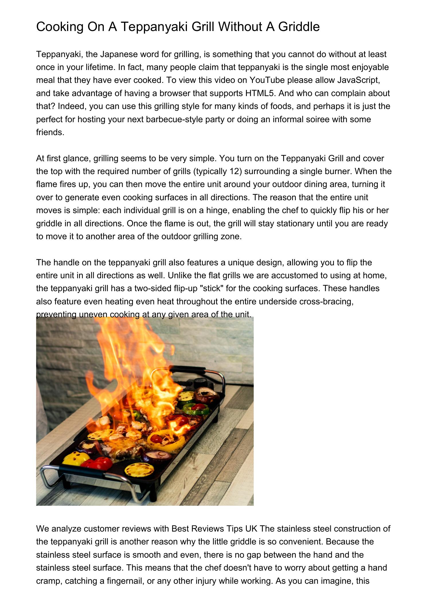 Cooking On A Teppanyaki Grill Without A Griddlemiqgi.pdf.pdf | DocDroid