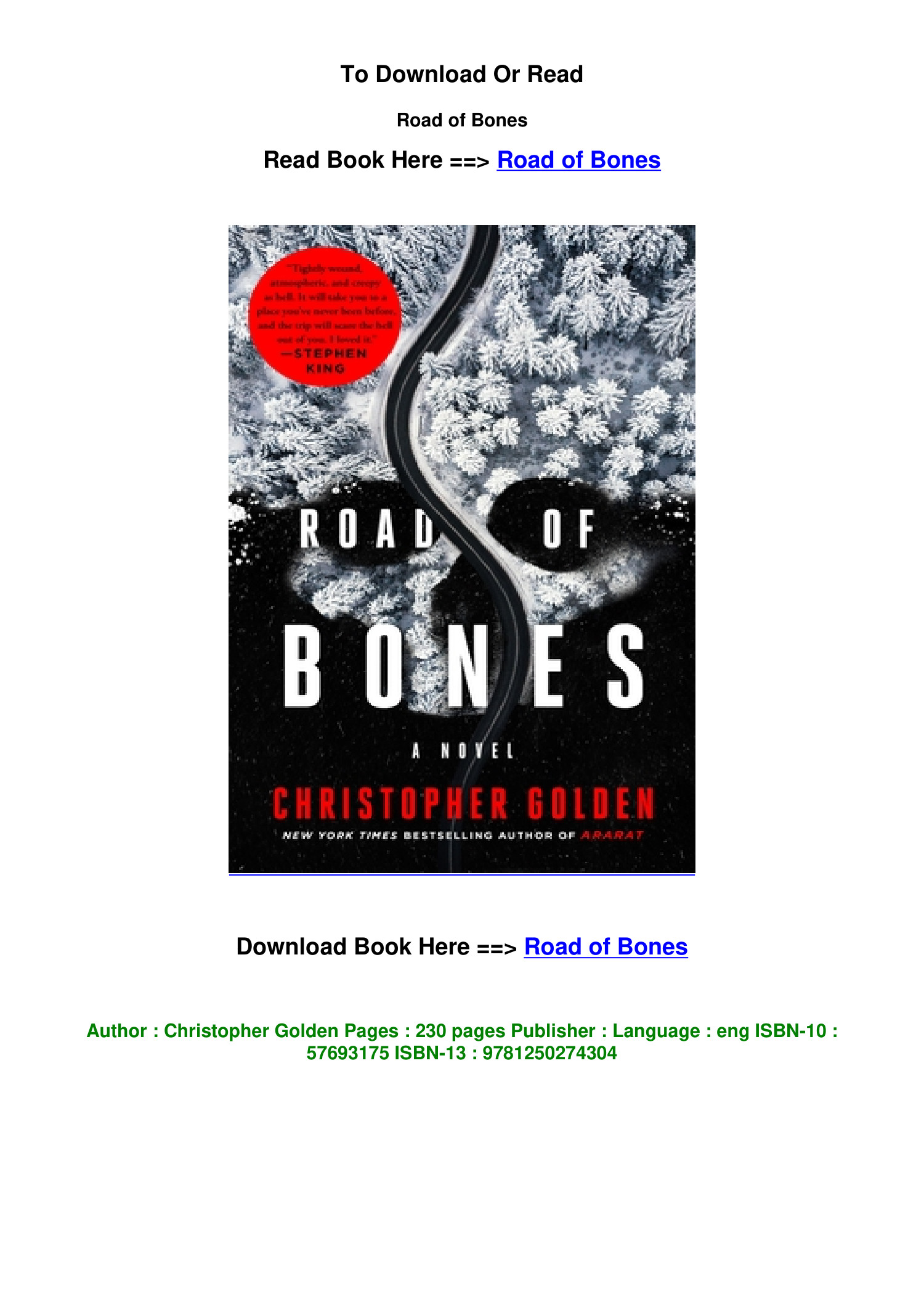 download Pdf Road of Bones BY Christopher Golden.pdf | DocDroid