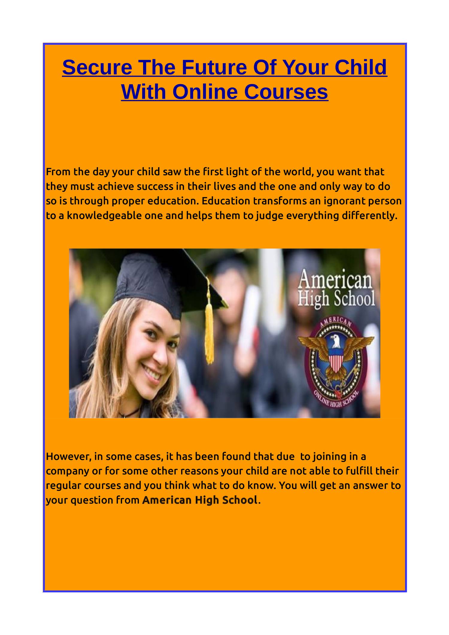 Secure The Future Of Your Child With Online Courses.pdf | DocDroid