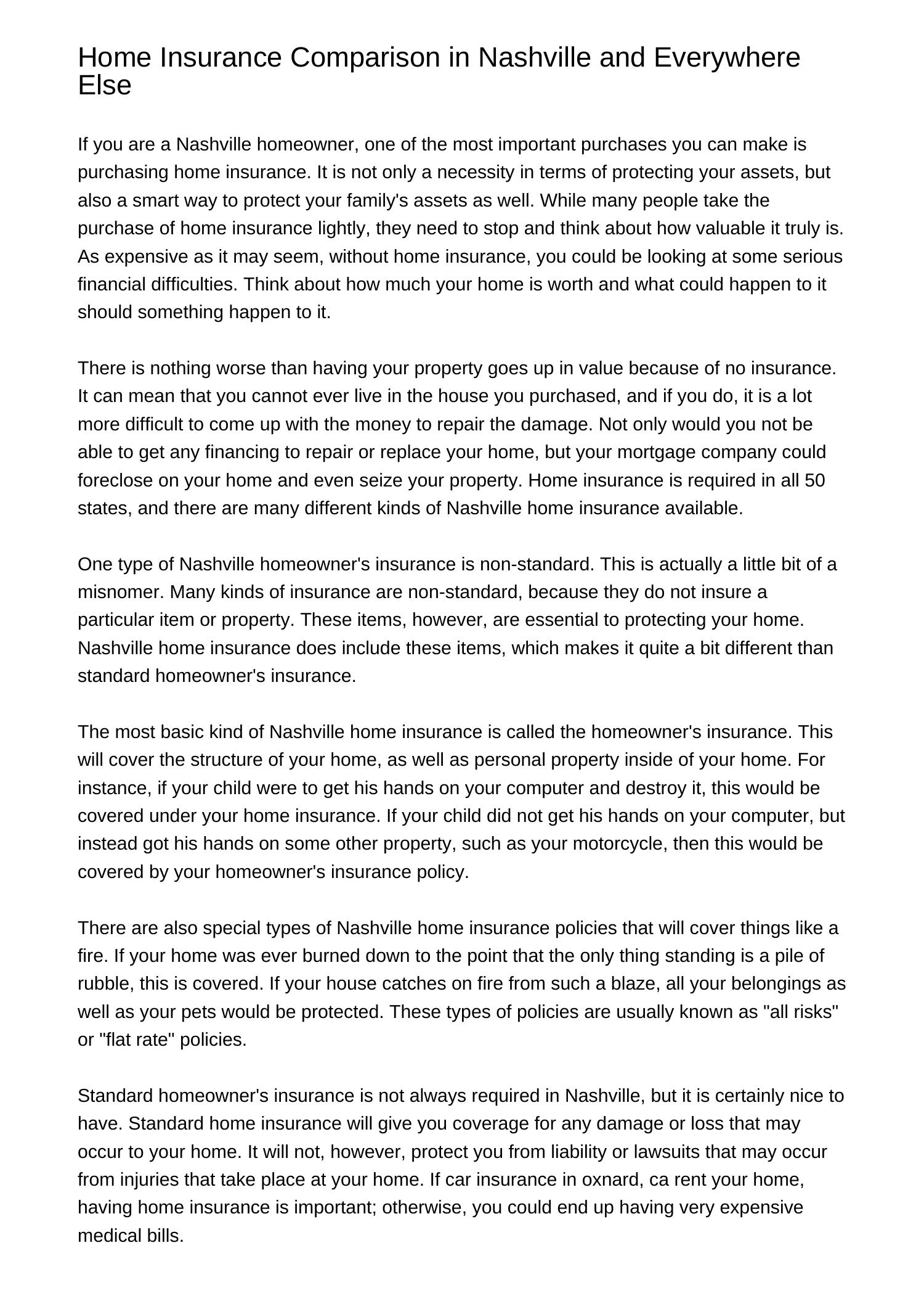 Home Insurance Comparison in Nashville and Everywhere Elseummel.pdf.pdf ...