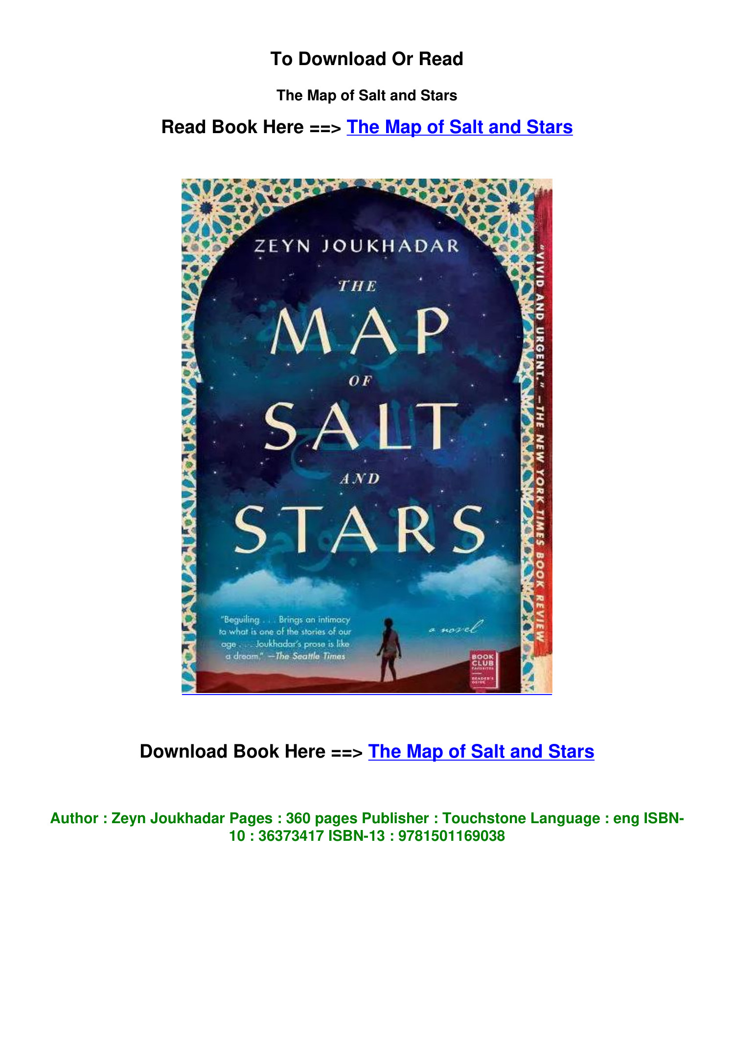 DOWNLOAD EPUB The Map of Salt and Stars by Zeyn Joukhadar.pdf | DocDroid