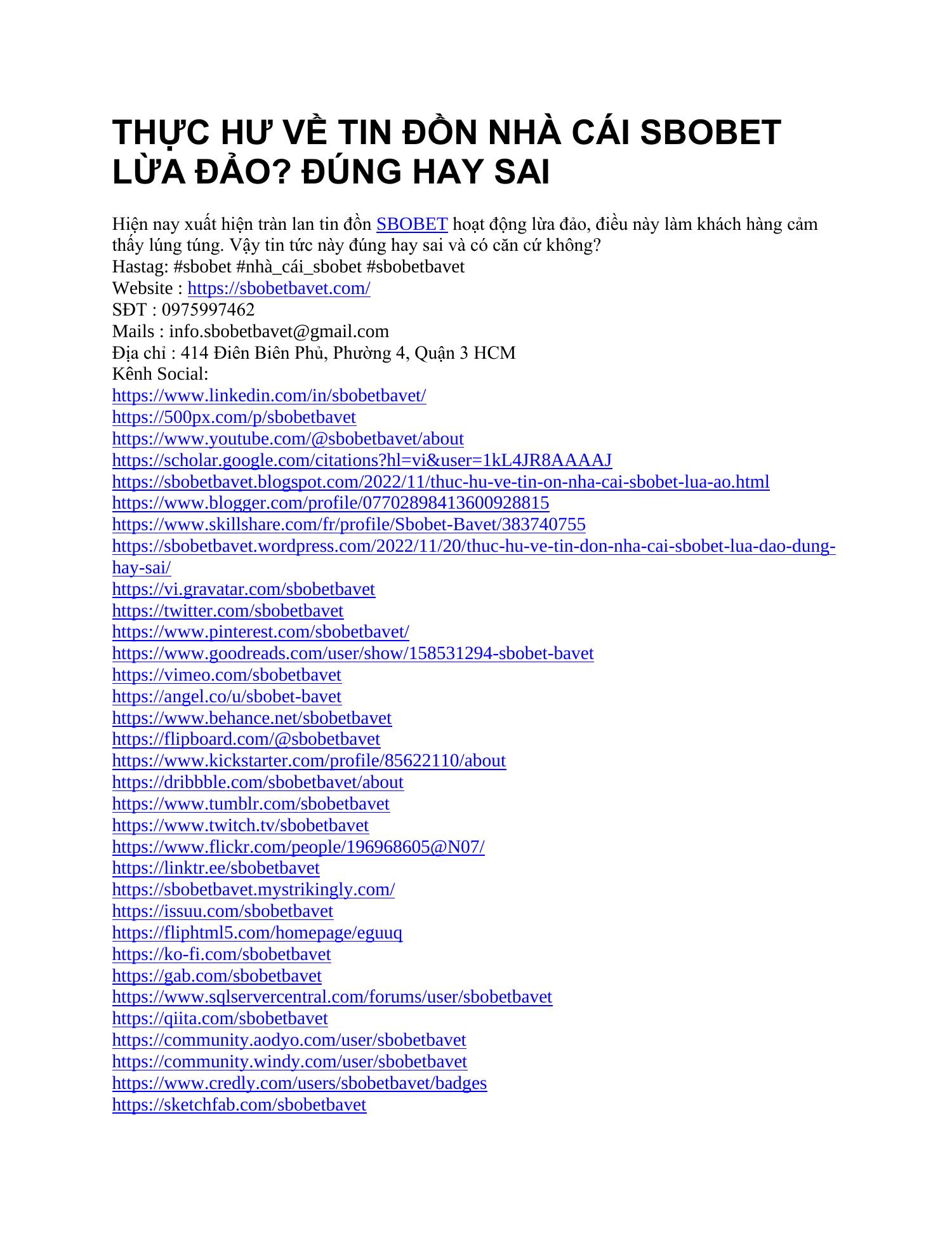 SBOBET.docx | DocDroid