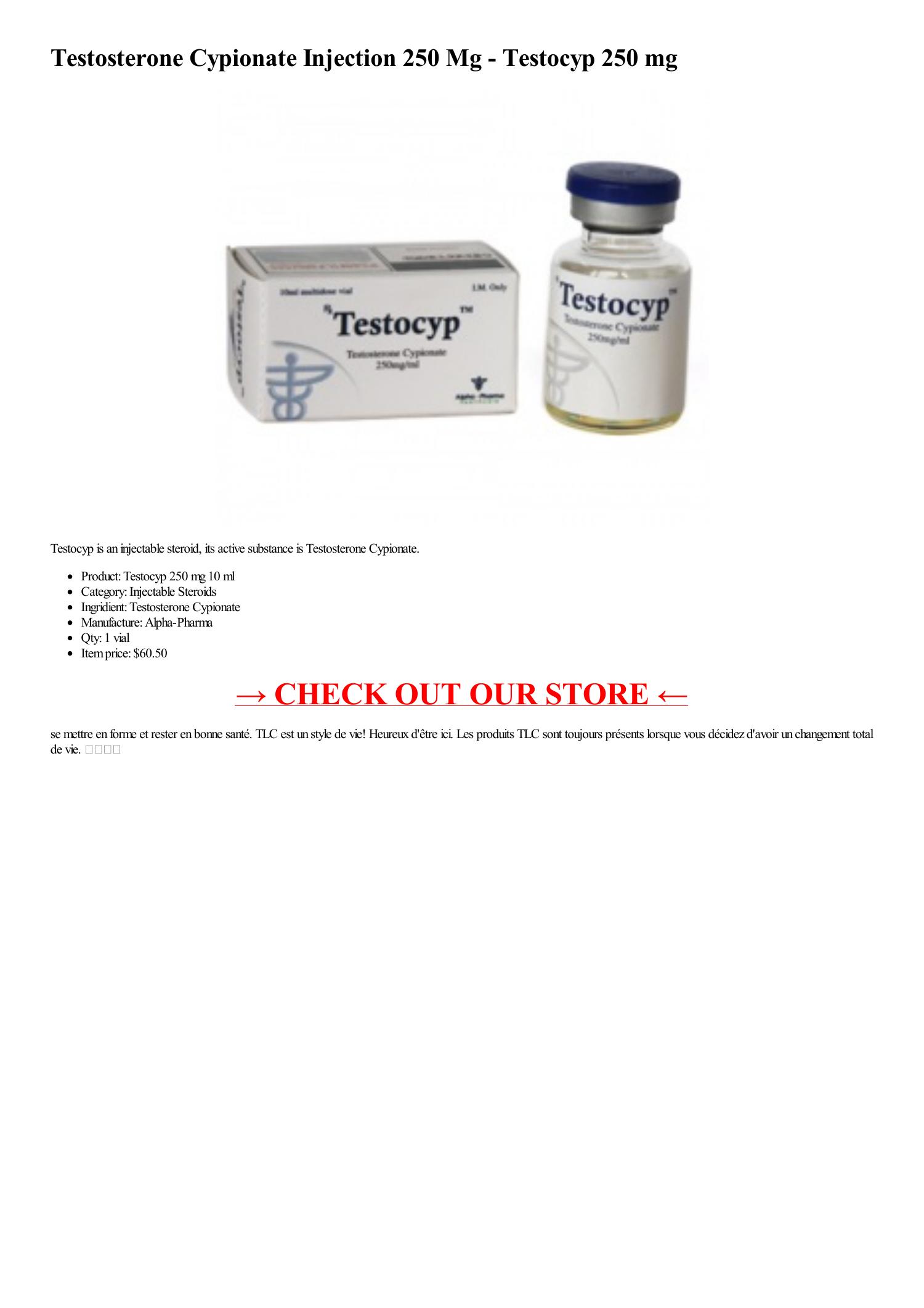 Testosterone Cypionate Injection 250 Mg - Testocyp 250 mg 1 vial 10 ml ...