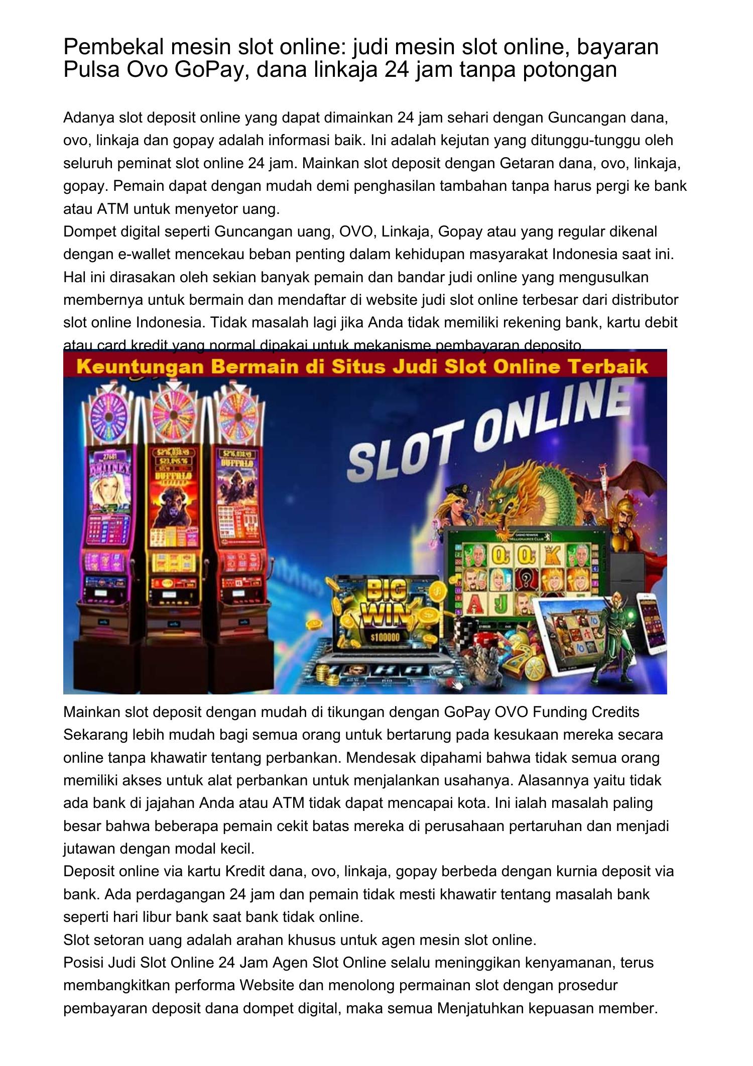 Distributor mesin slot online judi mesin slot online setoran Getaran ...