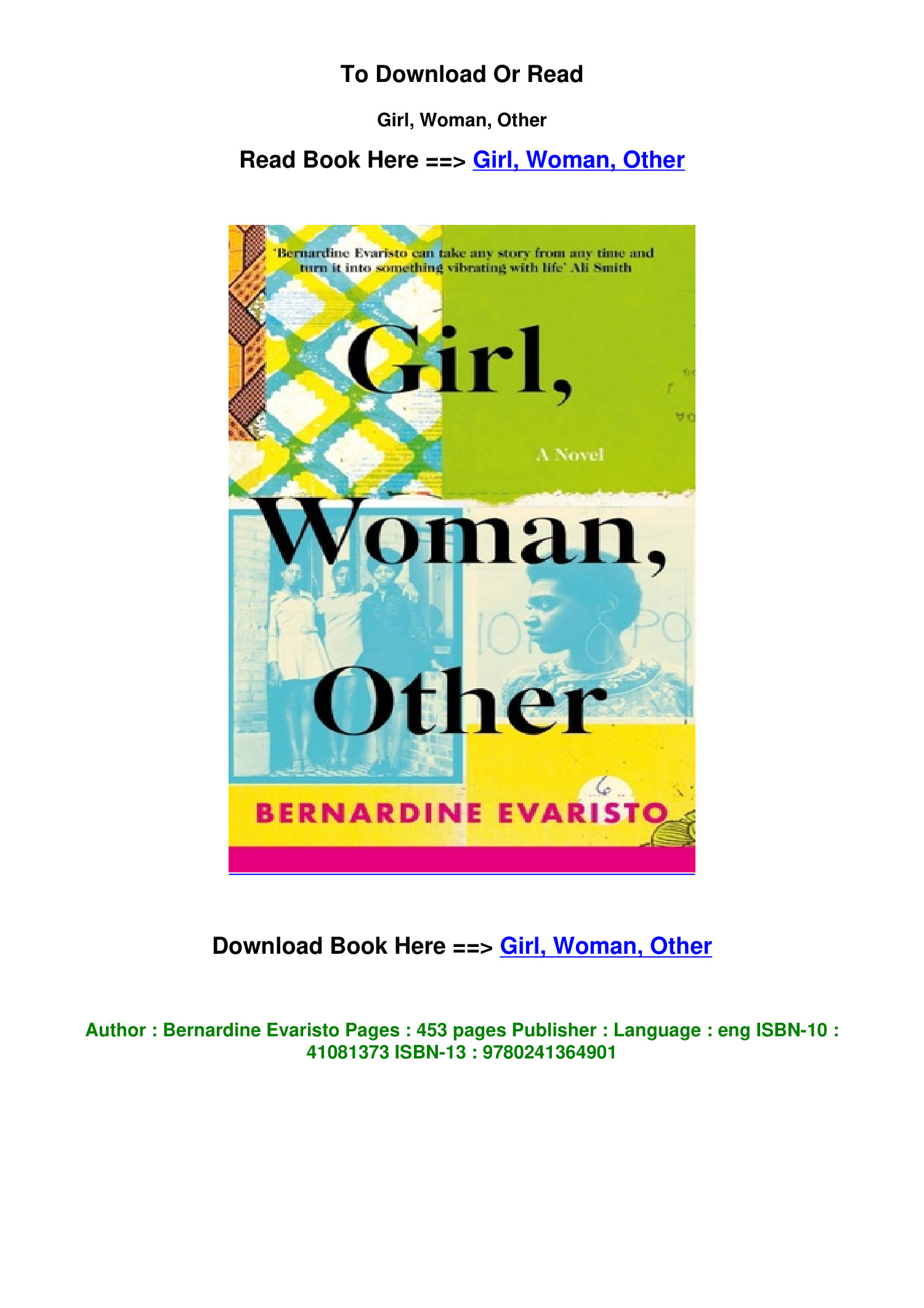 EPub Download Girl Woman Other By Bernardine Evaristo.pdf | DocDroid