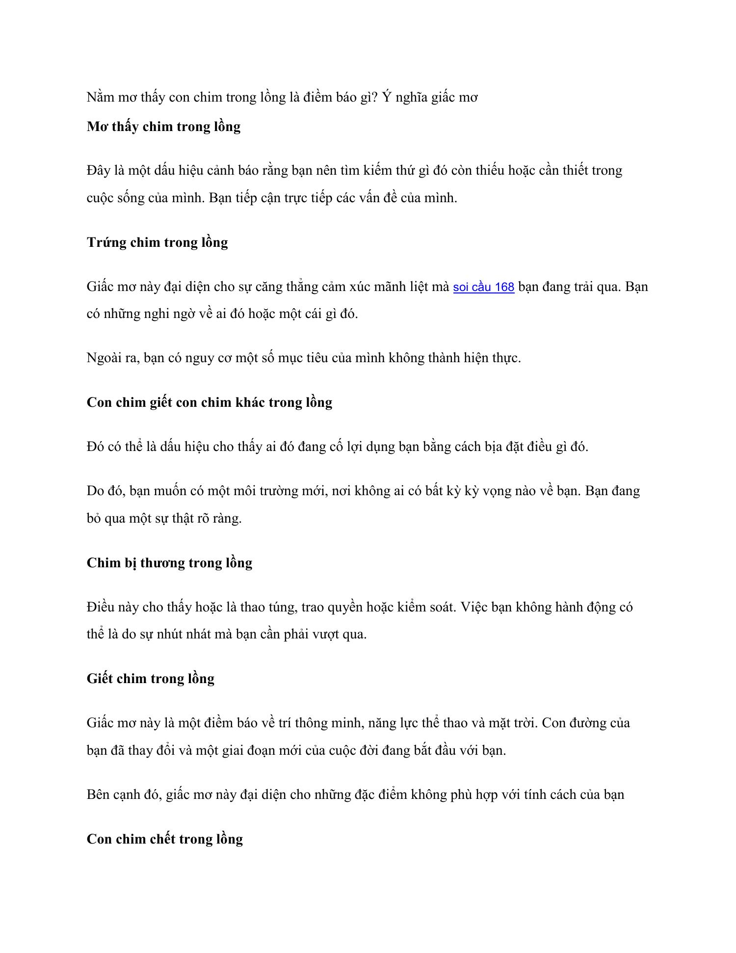 Nằm mơ thấy con chim trong lồng là điềm báo gì.pdf | DocDroid