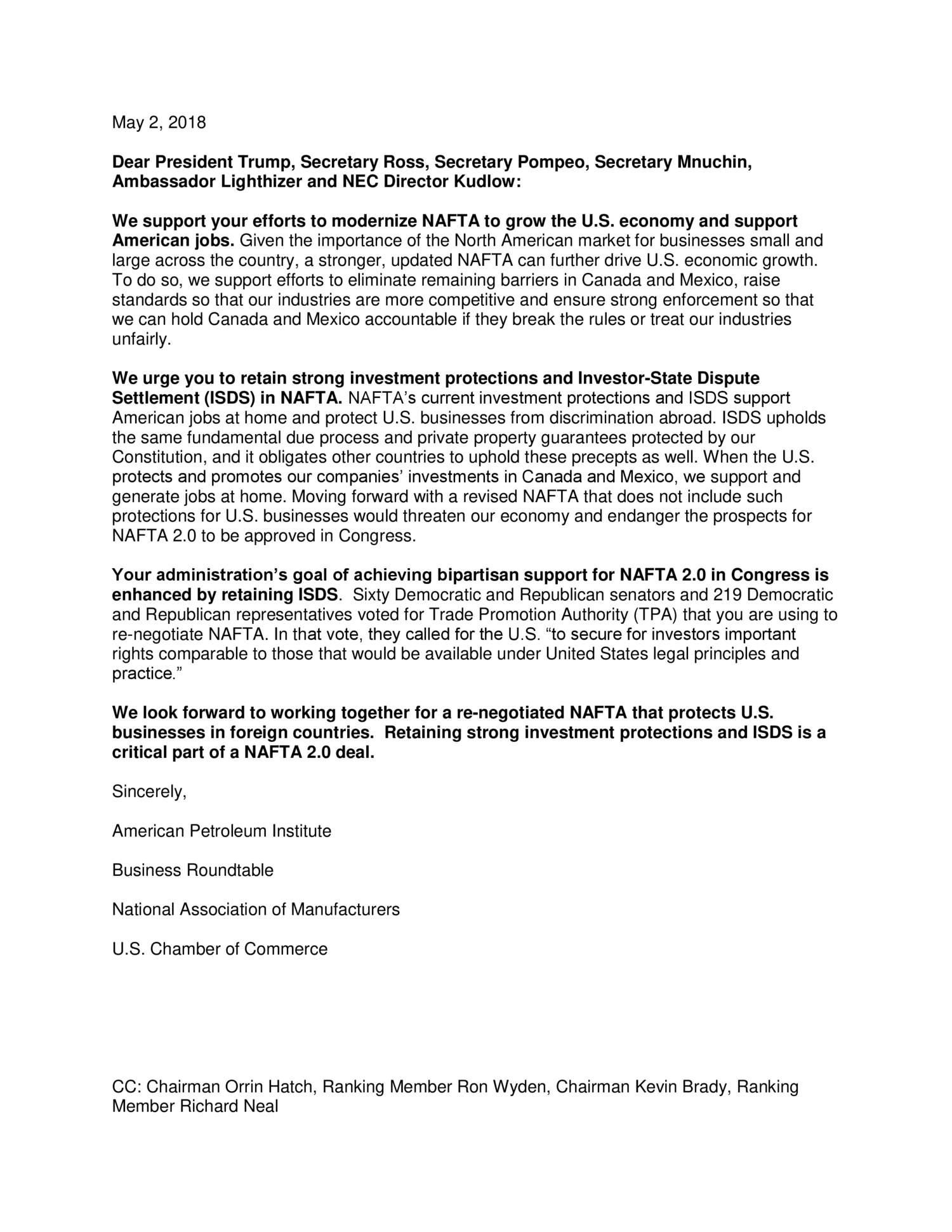 Associations NAFTA Letter to POTUS.pdf | DocDroid