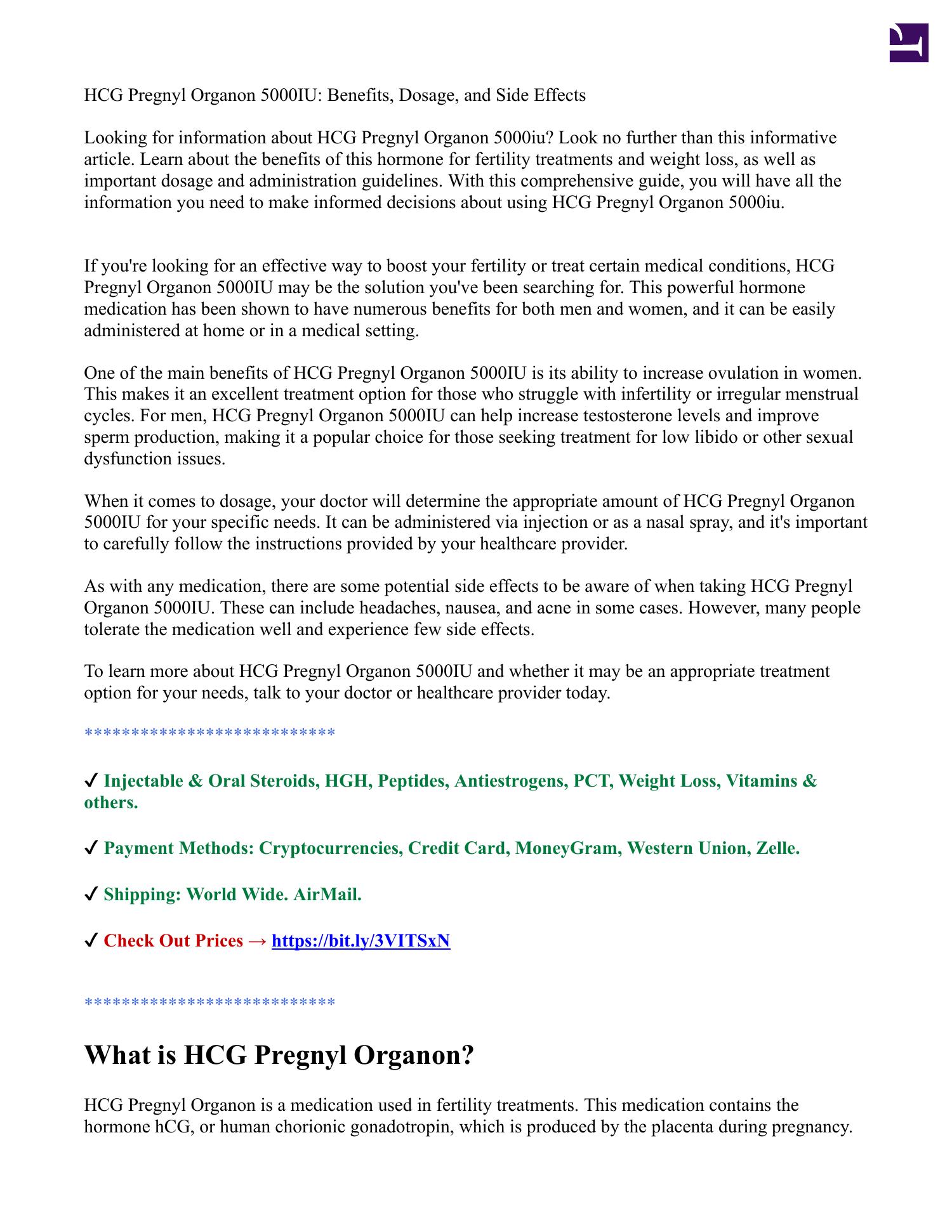 Hcg Pregnyl Organon 5000iu.pdf | DocDroid