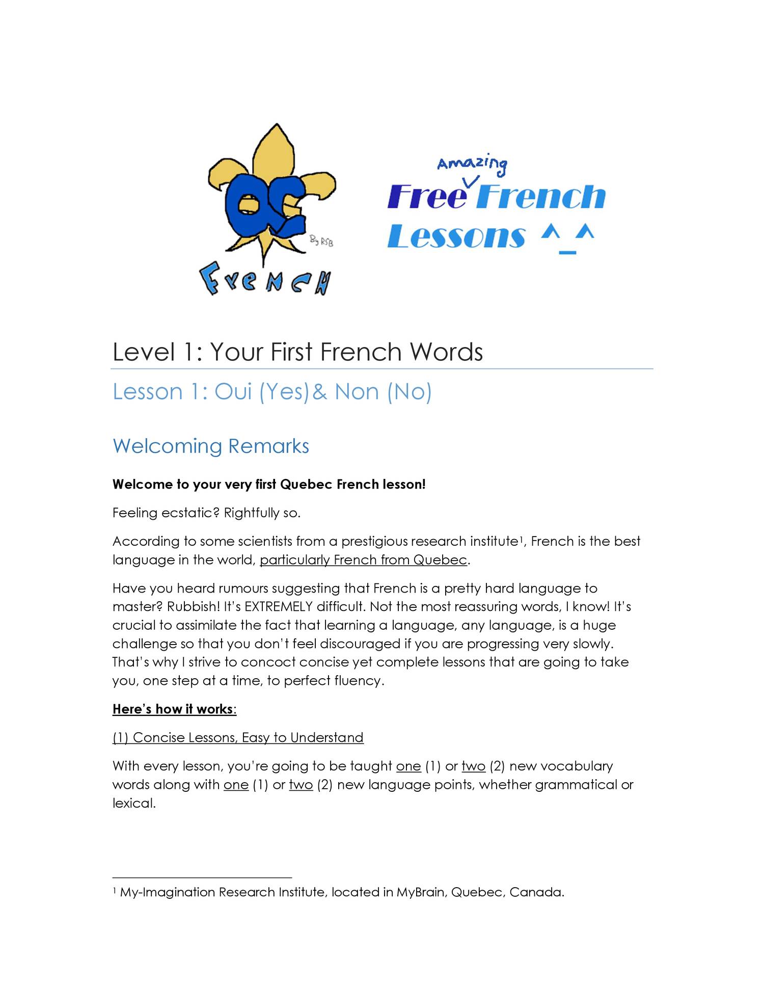 easy french lessons pdf