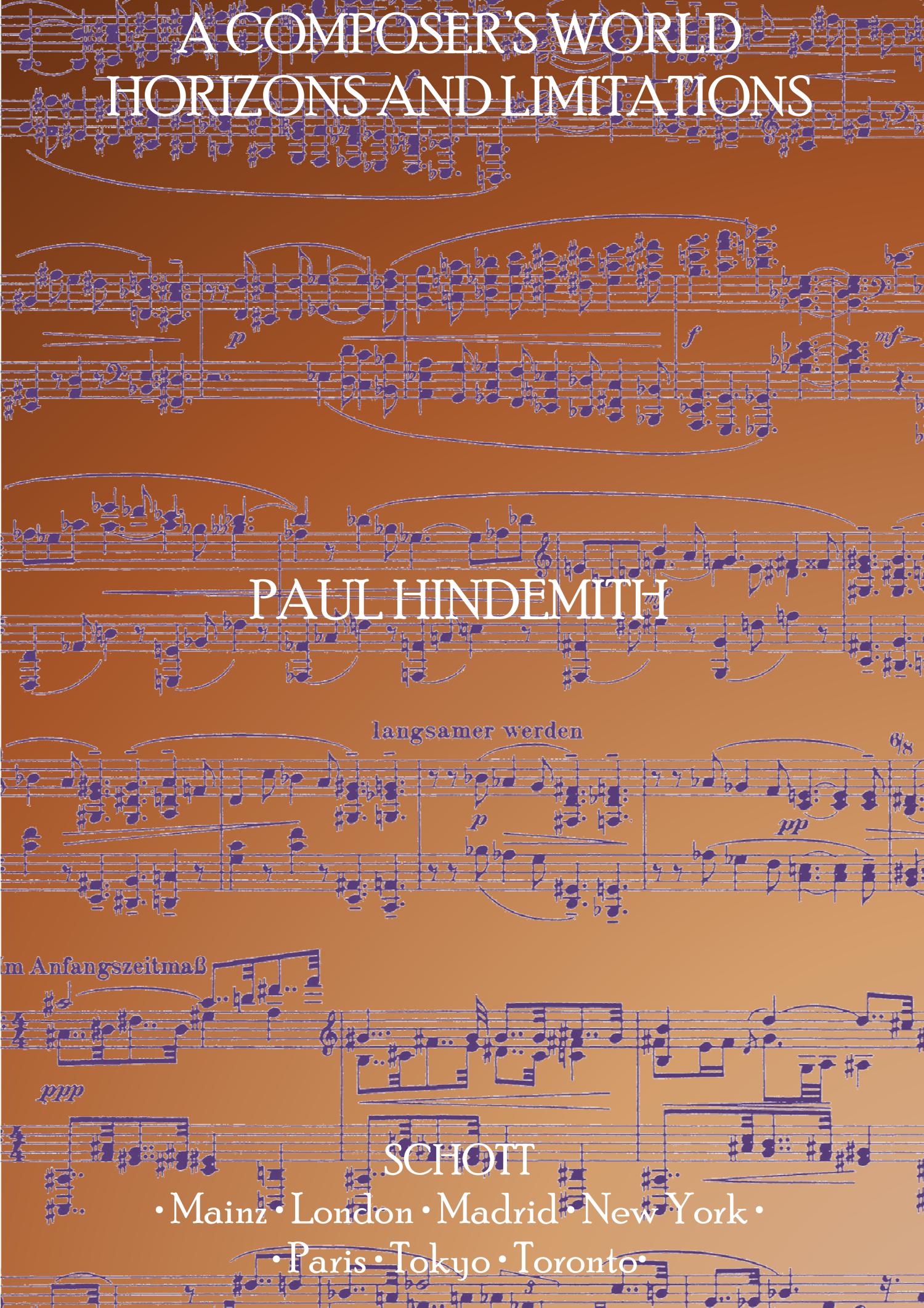Paul Hindemith - A Composer's World_ Horizons and Limitations (Schott ...