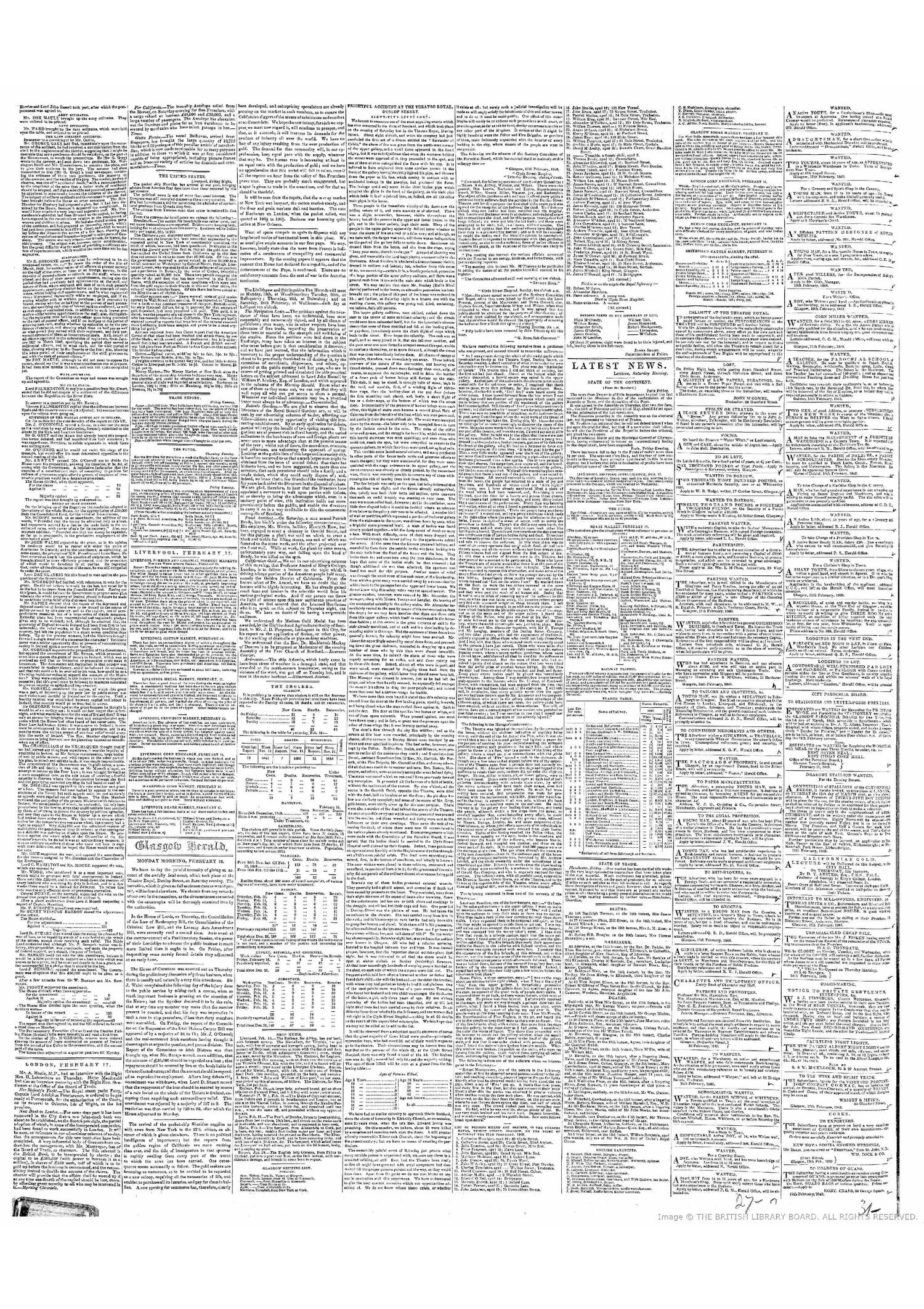 Glasgow Herald - Monday 19 February 1849.pdf | DocDroid