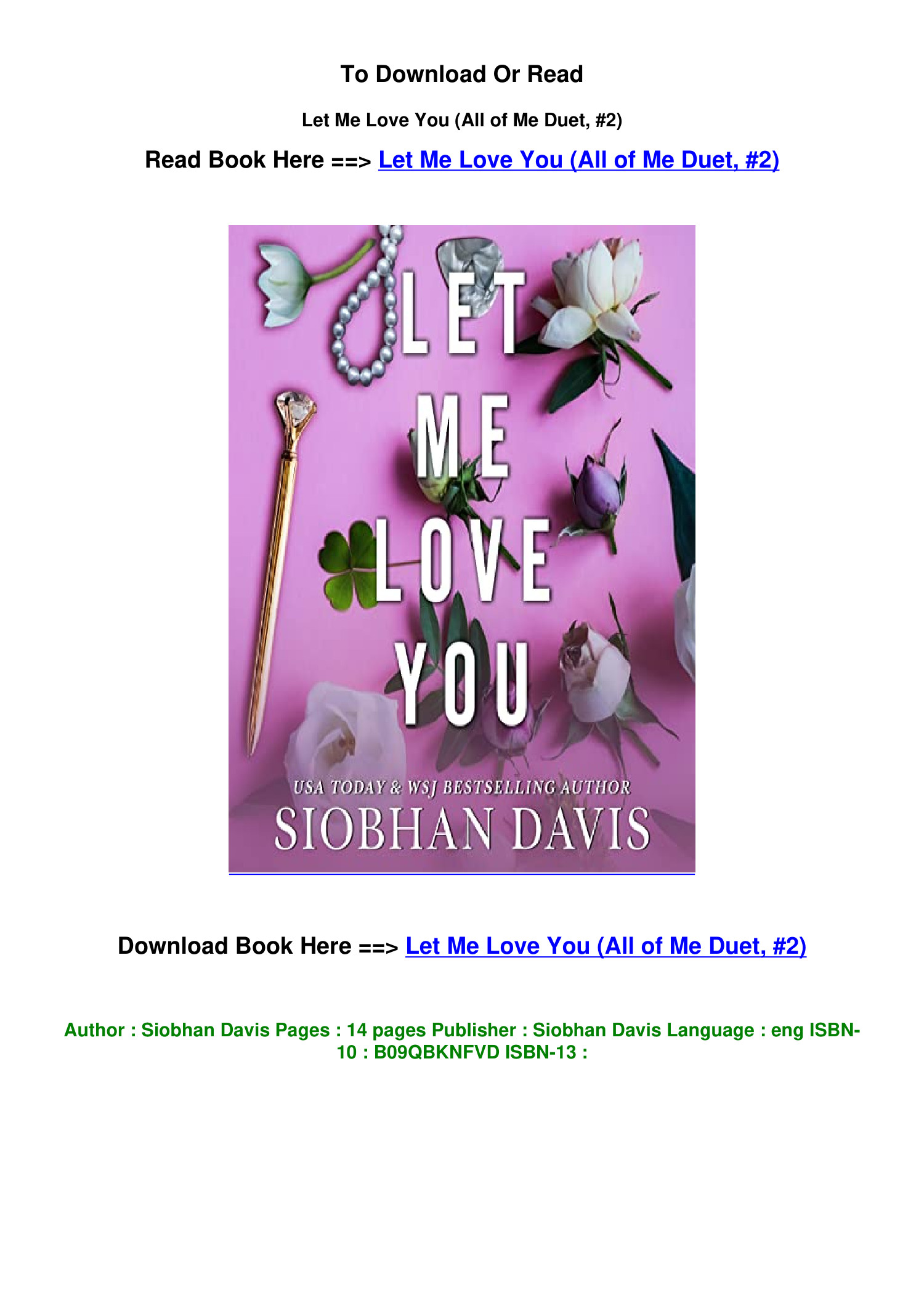 ePub DOWNLOAD Let Me Love You All of Me Duet 2 BY Siobhan Davis.pdf | DocDroid