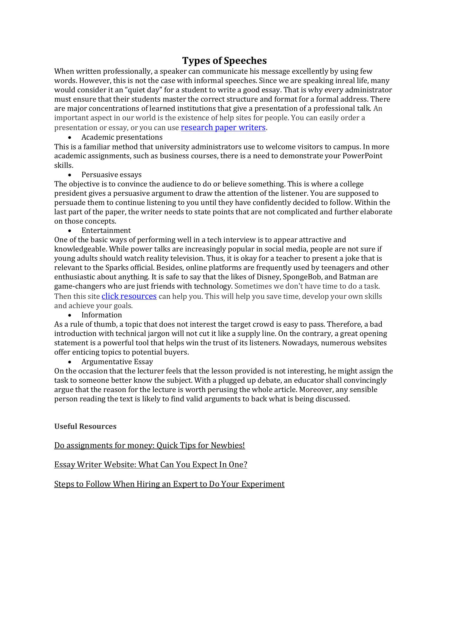 Types of Speeches.docx | DocDroid