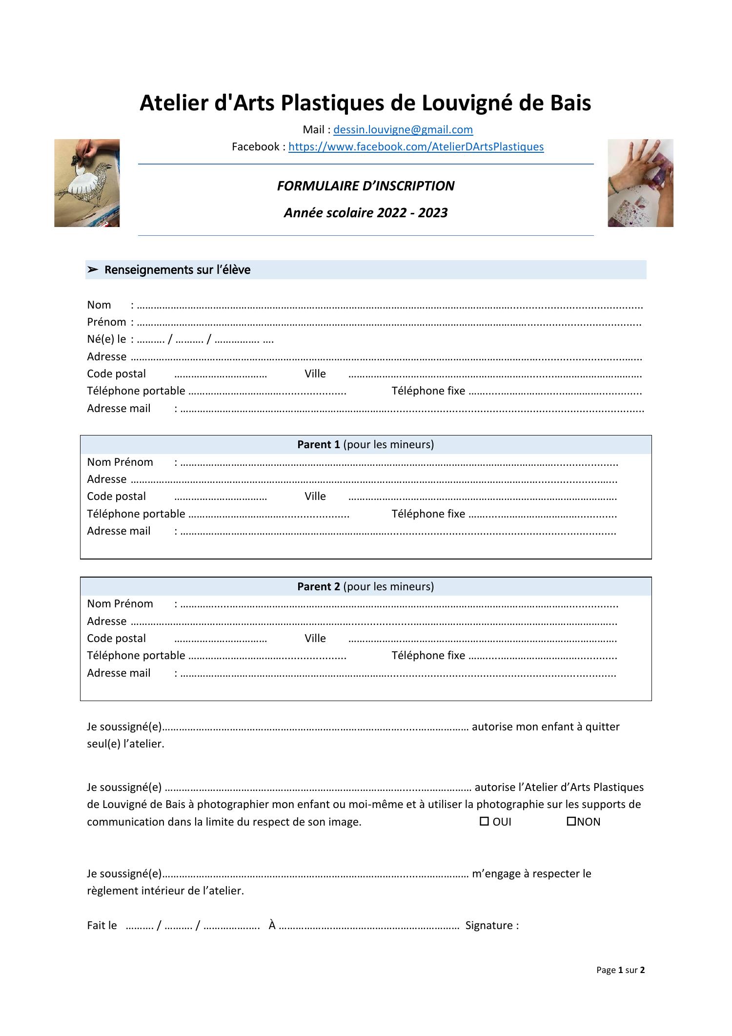 Formulaire d'inscription.pdf | DocDroid