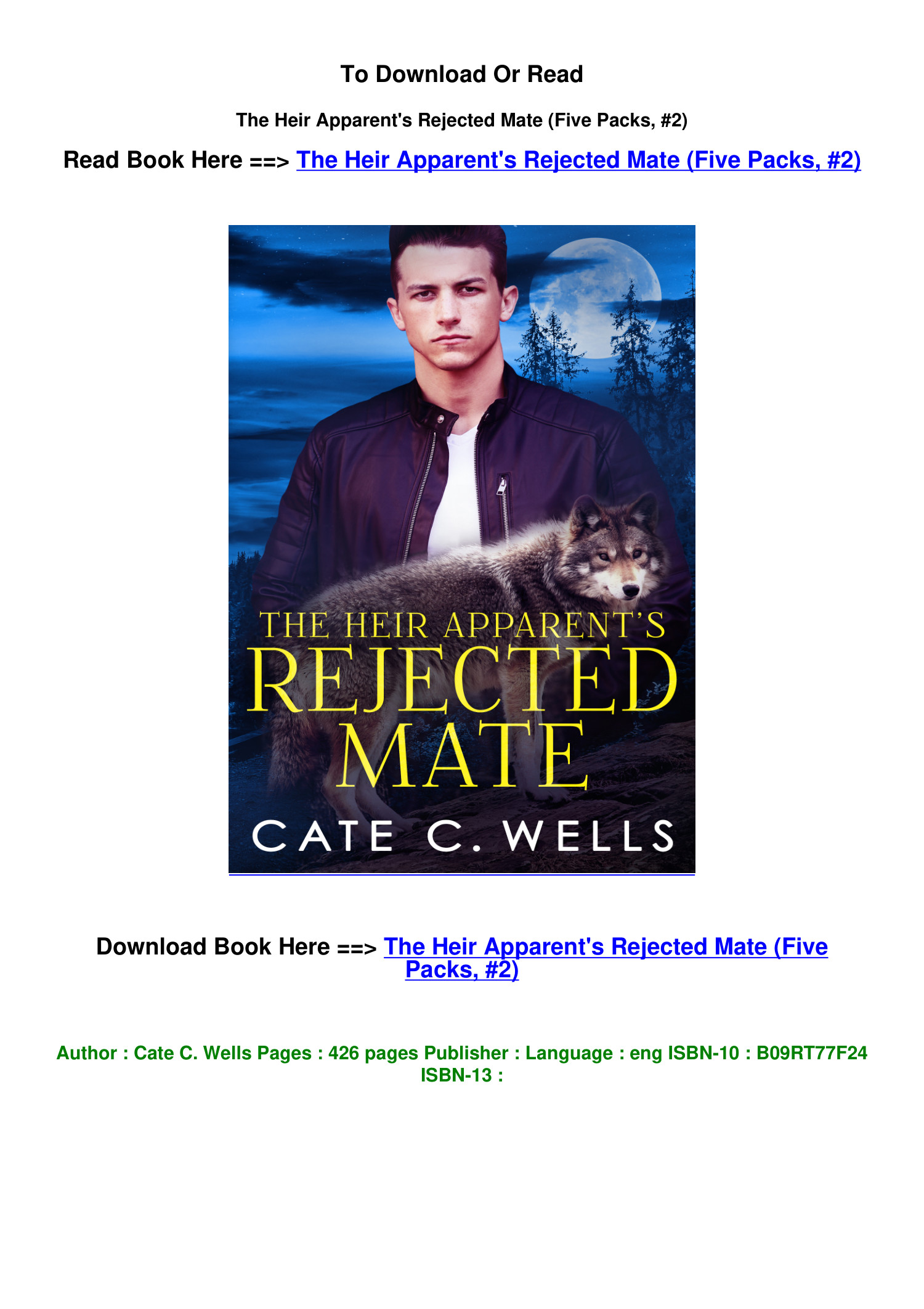 pdf DOWNLOAD The Heir Apparent s Rejected Mate Five Packs 2 BY Cate C Wells.pdf | DocDroid