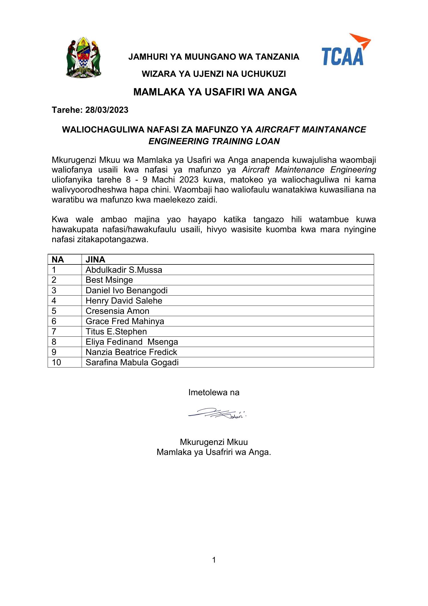 TANGAZO FINAL SELECTION(1).pdf | DocDroid