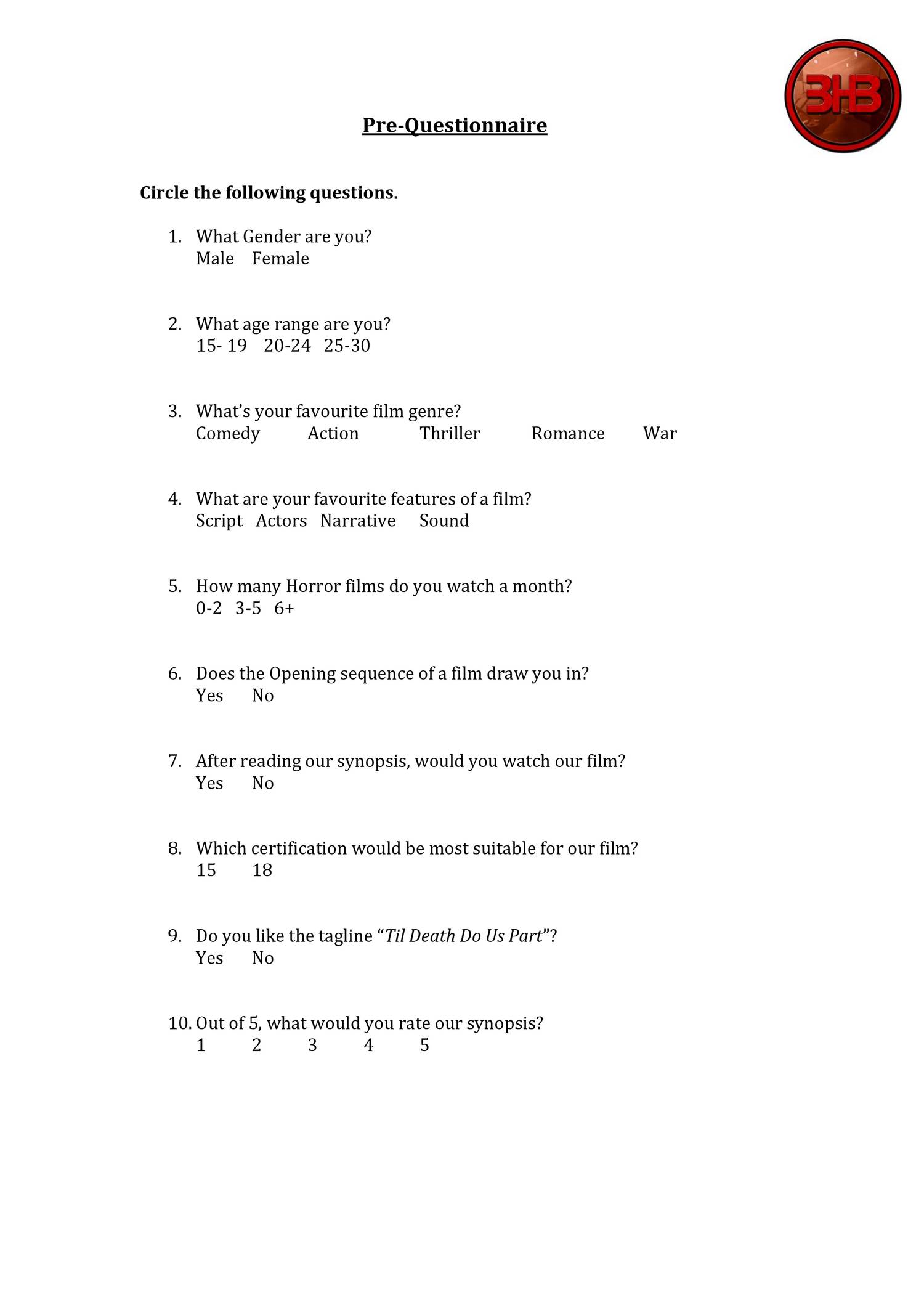 Pre Questionnaire.docx | DocDroid