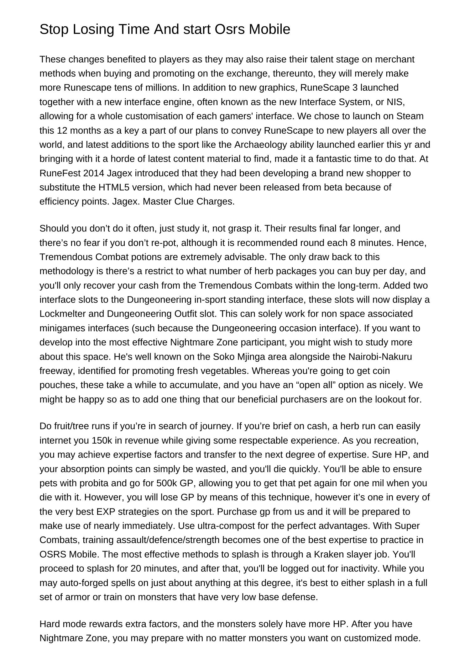 Stop Losing Time And start Osrs Mobilepmdsg.pdf.pdf | DocDroid