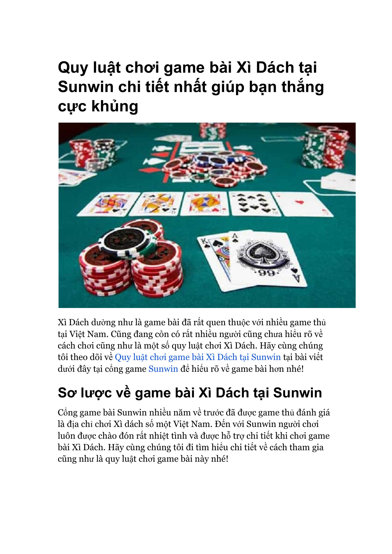 Quy luật chơi game bài Xì Dách tại Sunwin chi tiết nhất giúp bạn thắng cực khủng.pdf | DocDroid