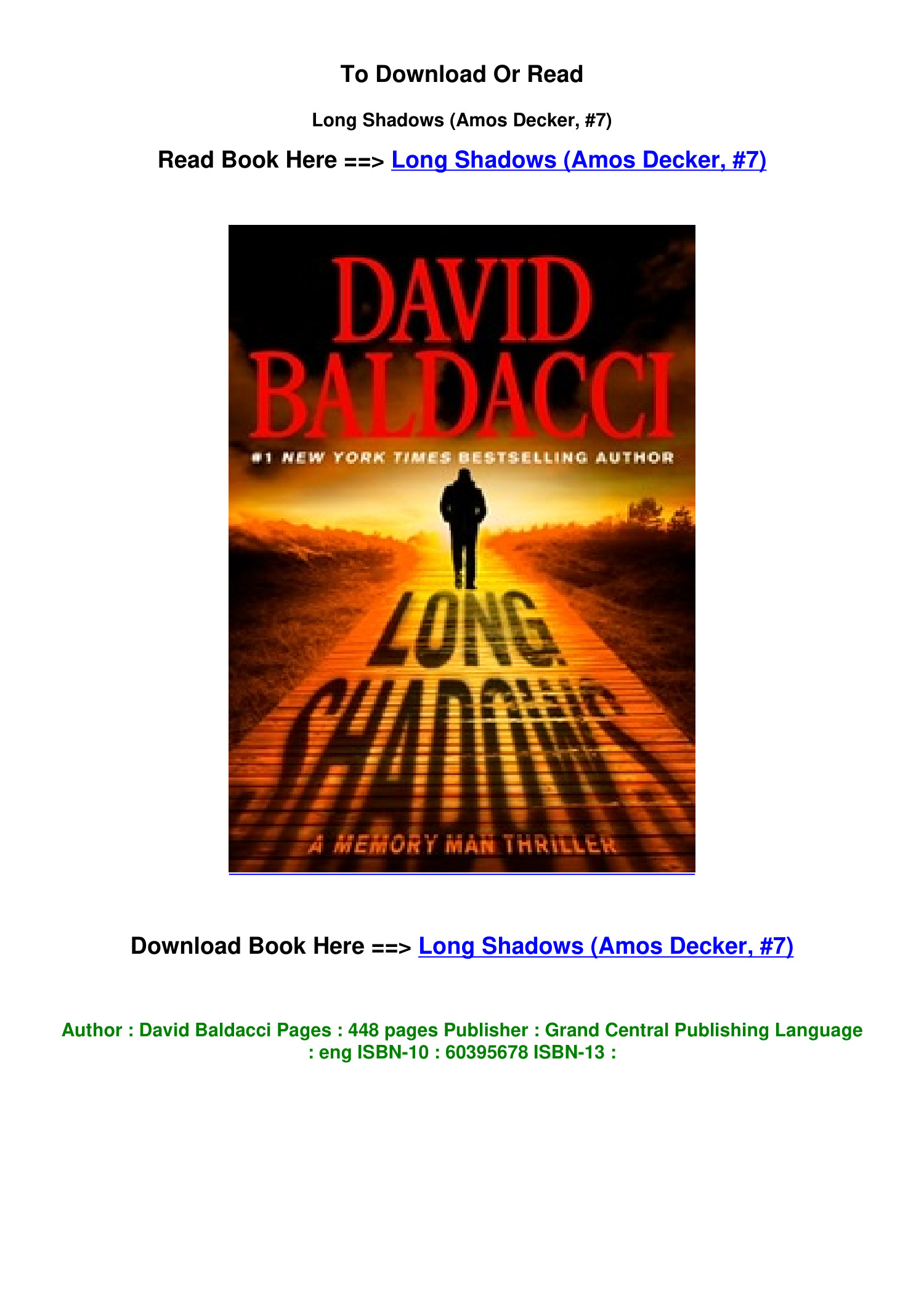 pdf download Long Shadows Amos Decker 7 BY David Baldacci.pdf | DocDroid