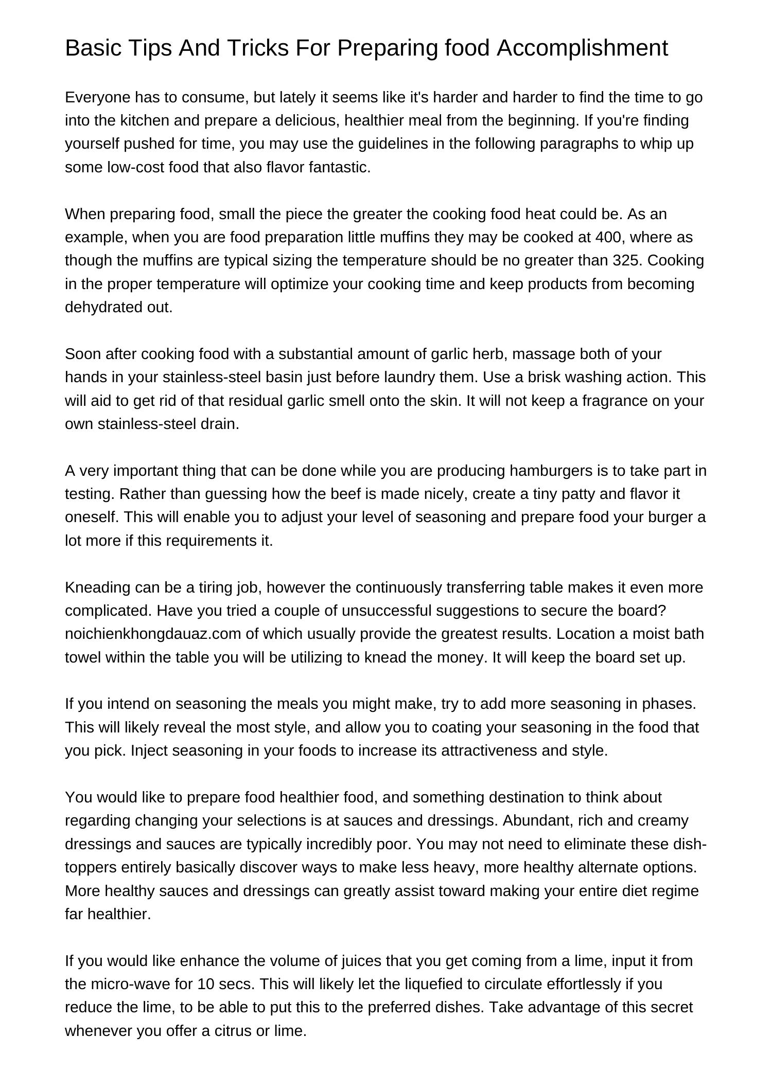 Easy Guidelines For Preparing food Successdloez.pdf.pdf | DocDroid