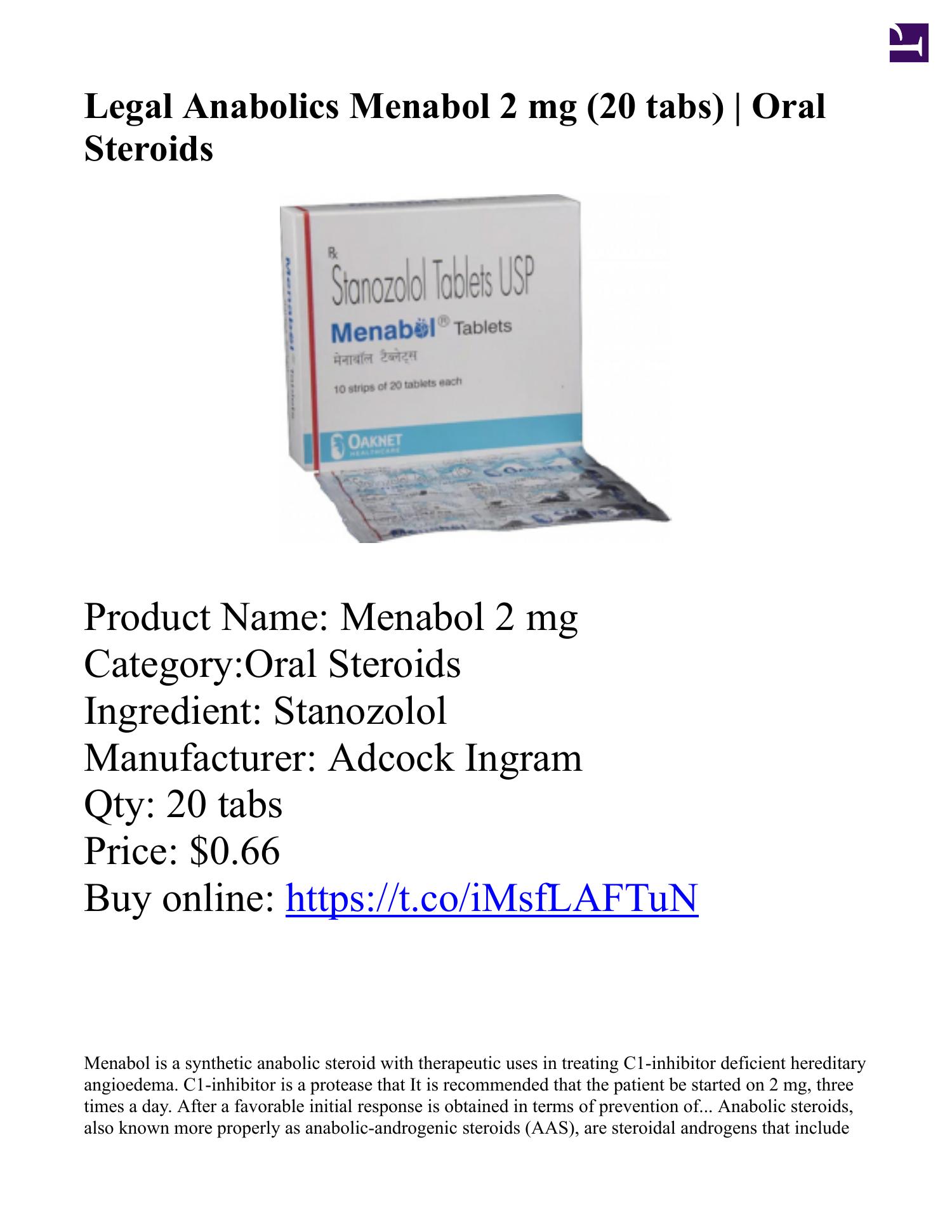 Legal Anabolics Menabol 2 mg 20 tabs Adcock Ingram.pdf | DocDroid