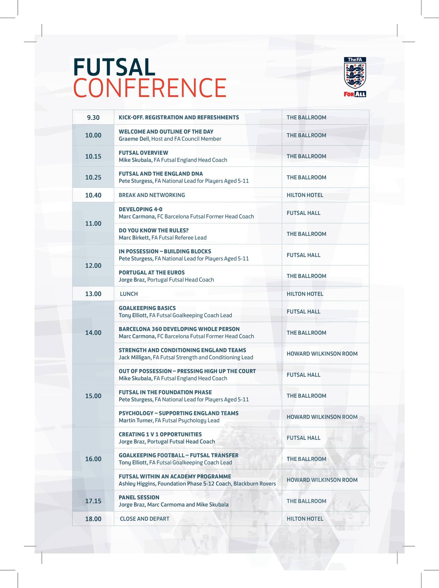 The FA Futsal Conference line-up.pdf | DocDroid