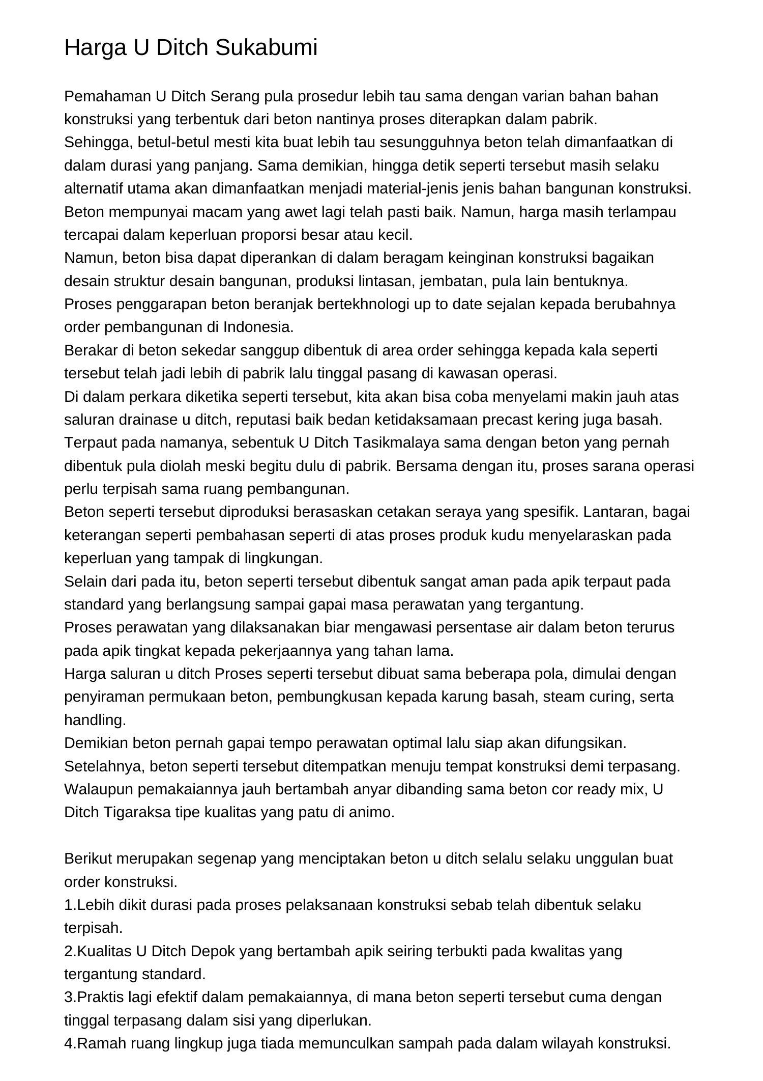 Harga Biaya U Ditch Cibinongdkamk.pdf.pdf | DocDroid