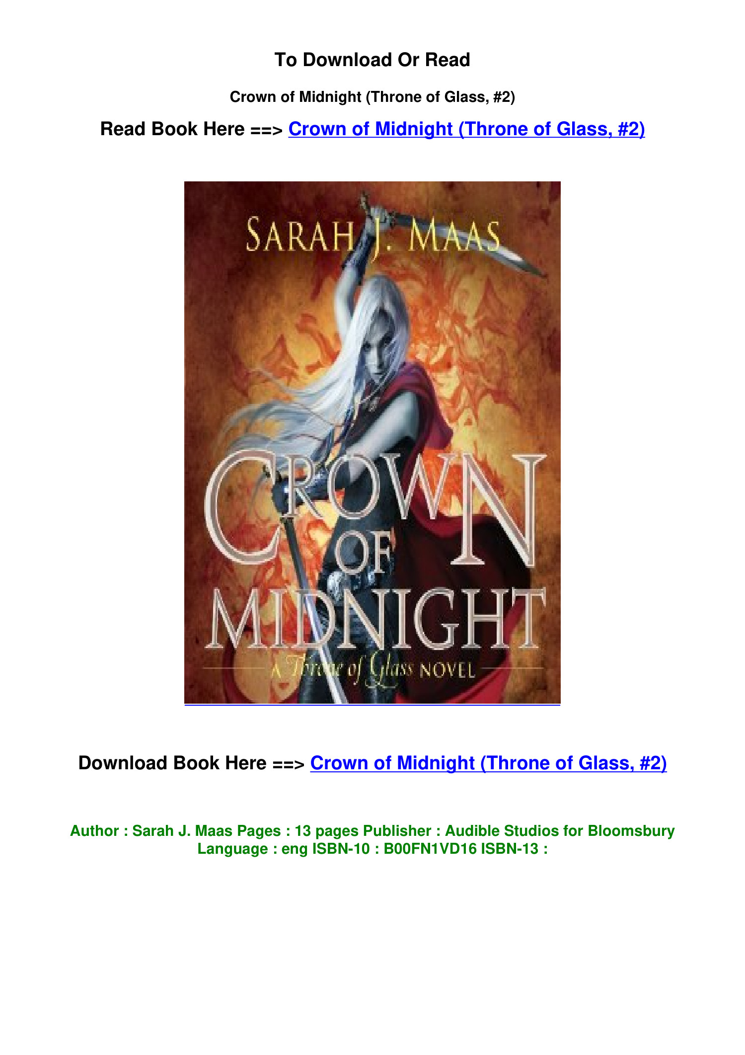 download pdf Crown of Midnight Throne of Glass 2 by Sarah J Maas.pdf | DocDroid