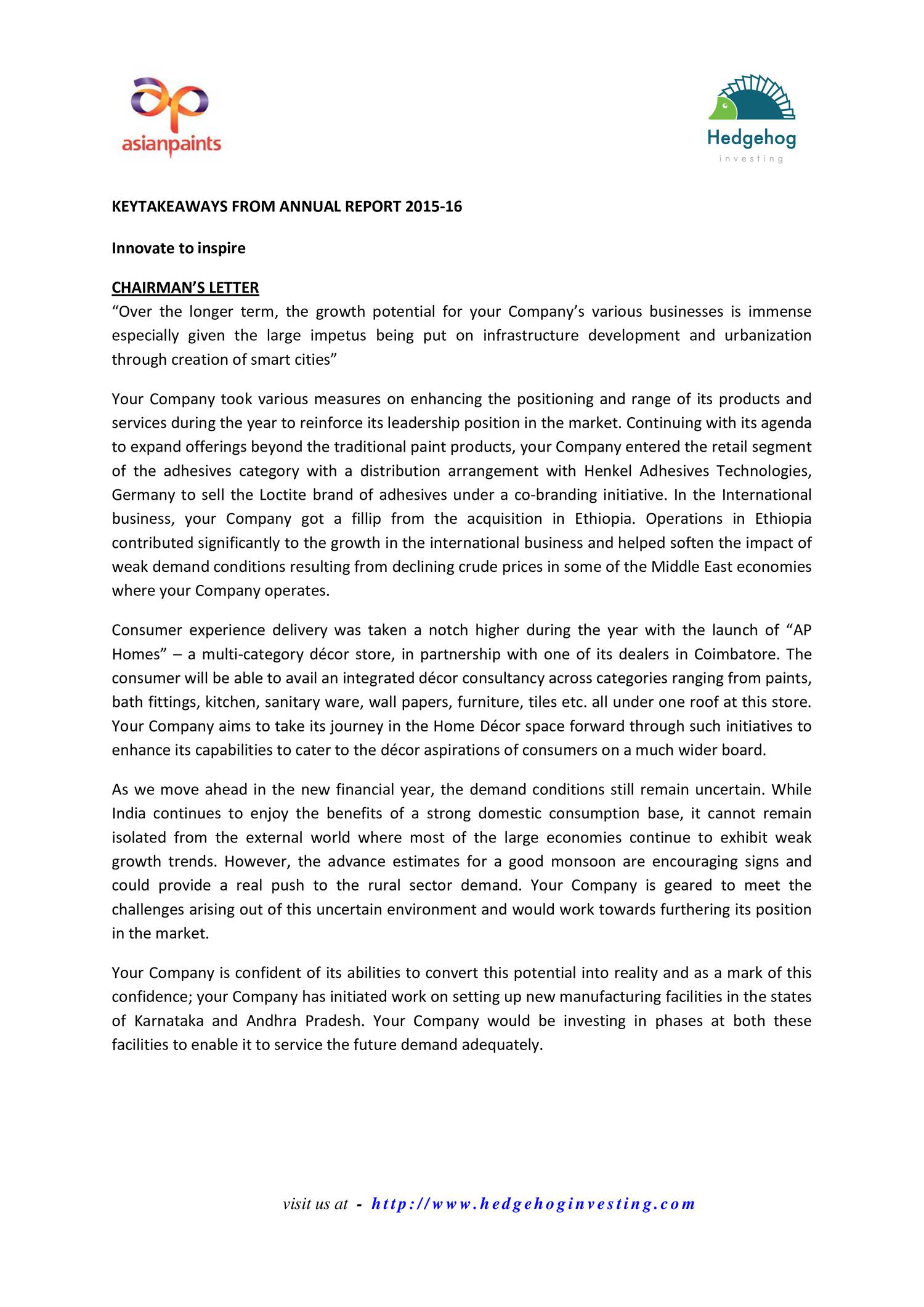 Asian Paints Ltd 2015-16.pdf | DocDroid