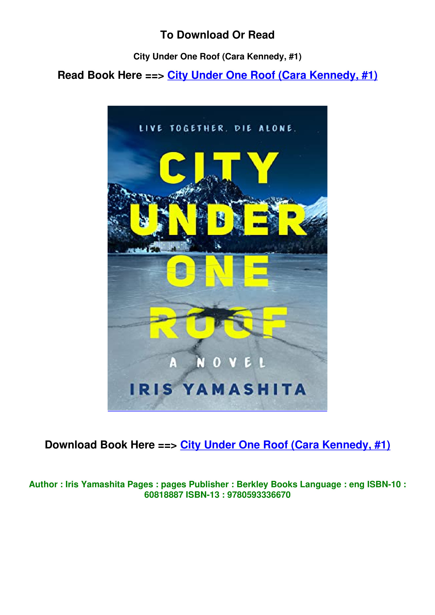 DOWNLOAD Pdf City Under One Roof Cara Kennedy 1 BY Iris Yamashita.pdf | DocDroid