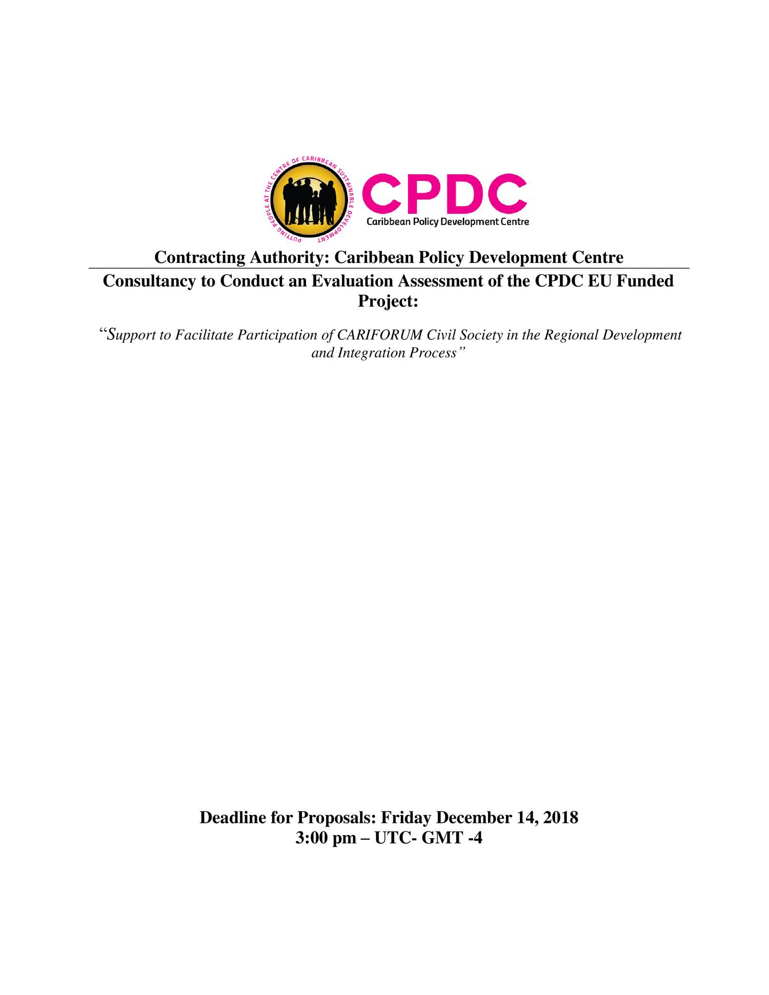 Terms of Reference Consultancy to Conduct an Evaluation of the CPDC EU Funded Project.pdf | DocDroid