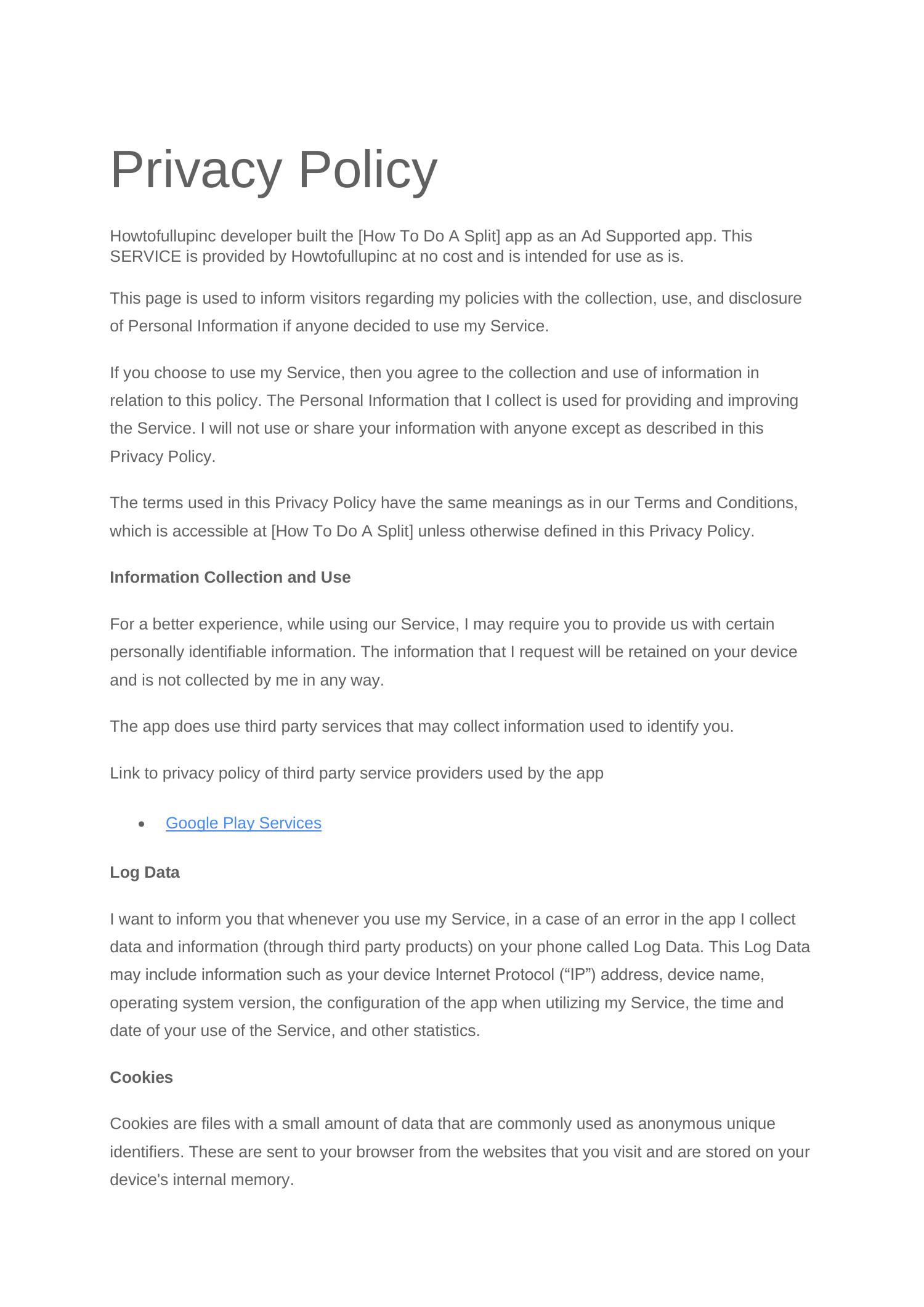 How To Do A Split.Policy.docx | DocDroid