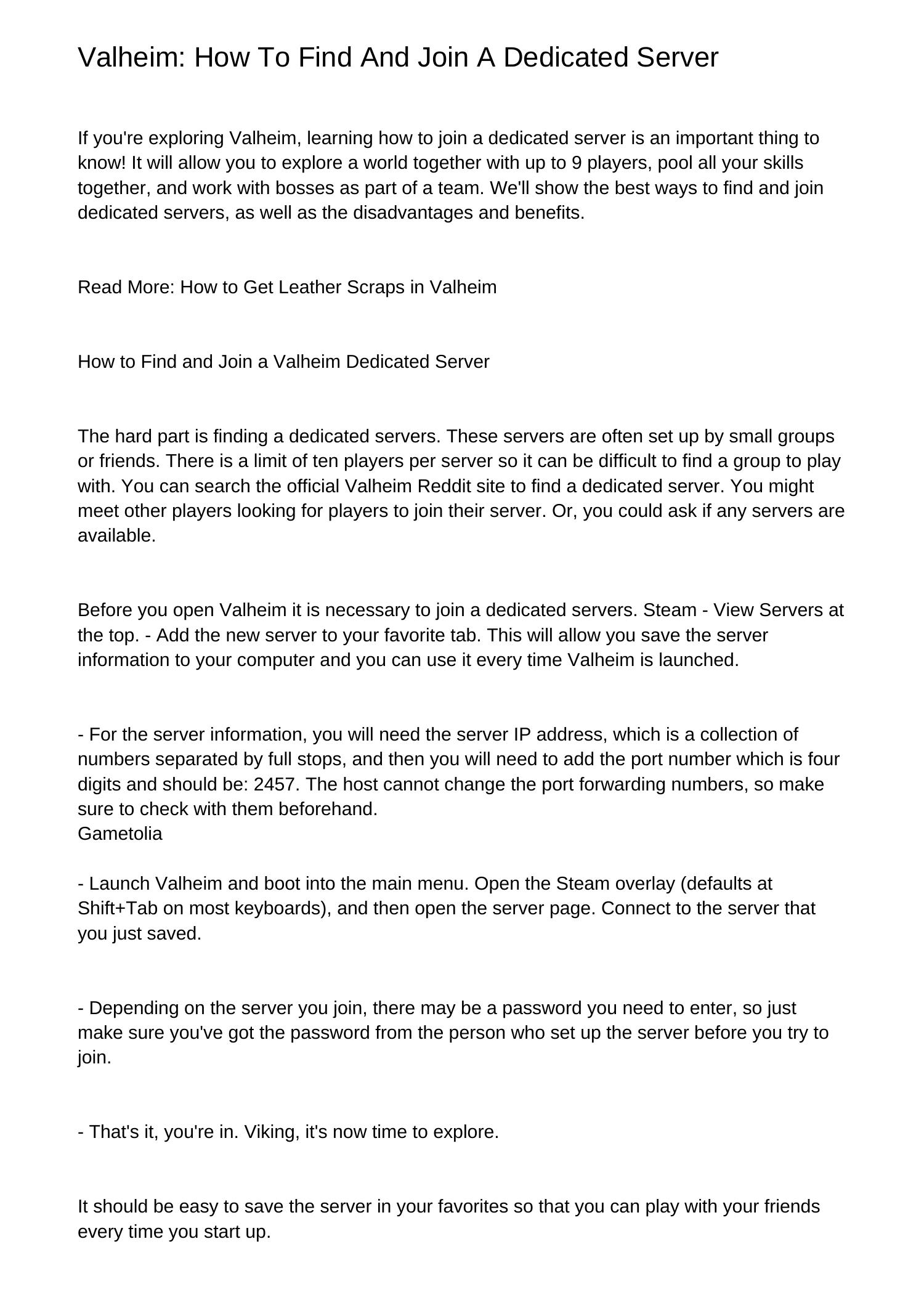 Valheim How To Find And Join A Dedicated Serveropwfh.pdf.pdf | DocDroid