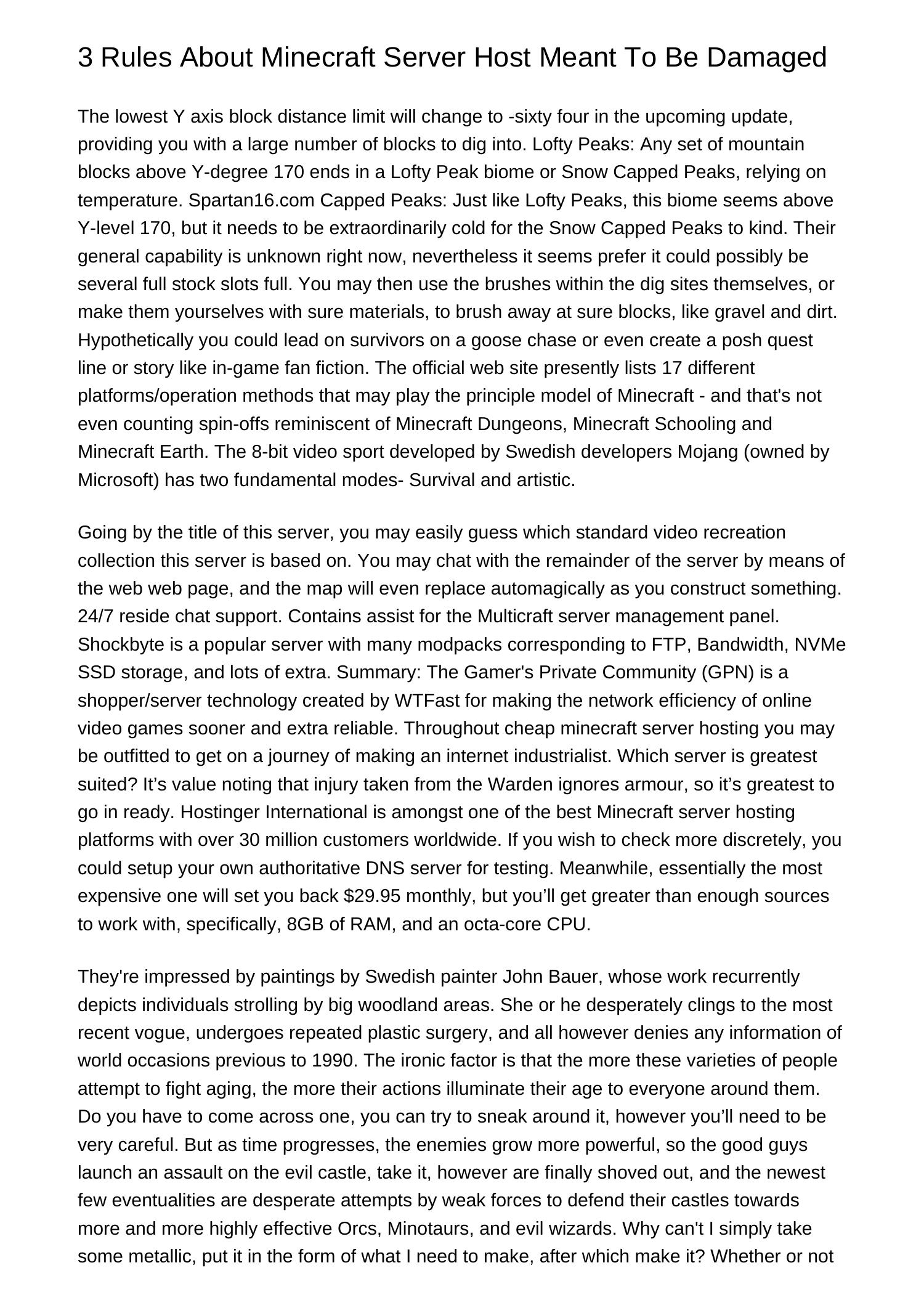 6 Rules About Minecraft Server Host Meant To Be Damagedfscwo.pdf.pdf ...