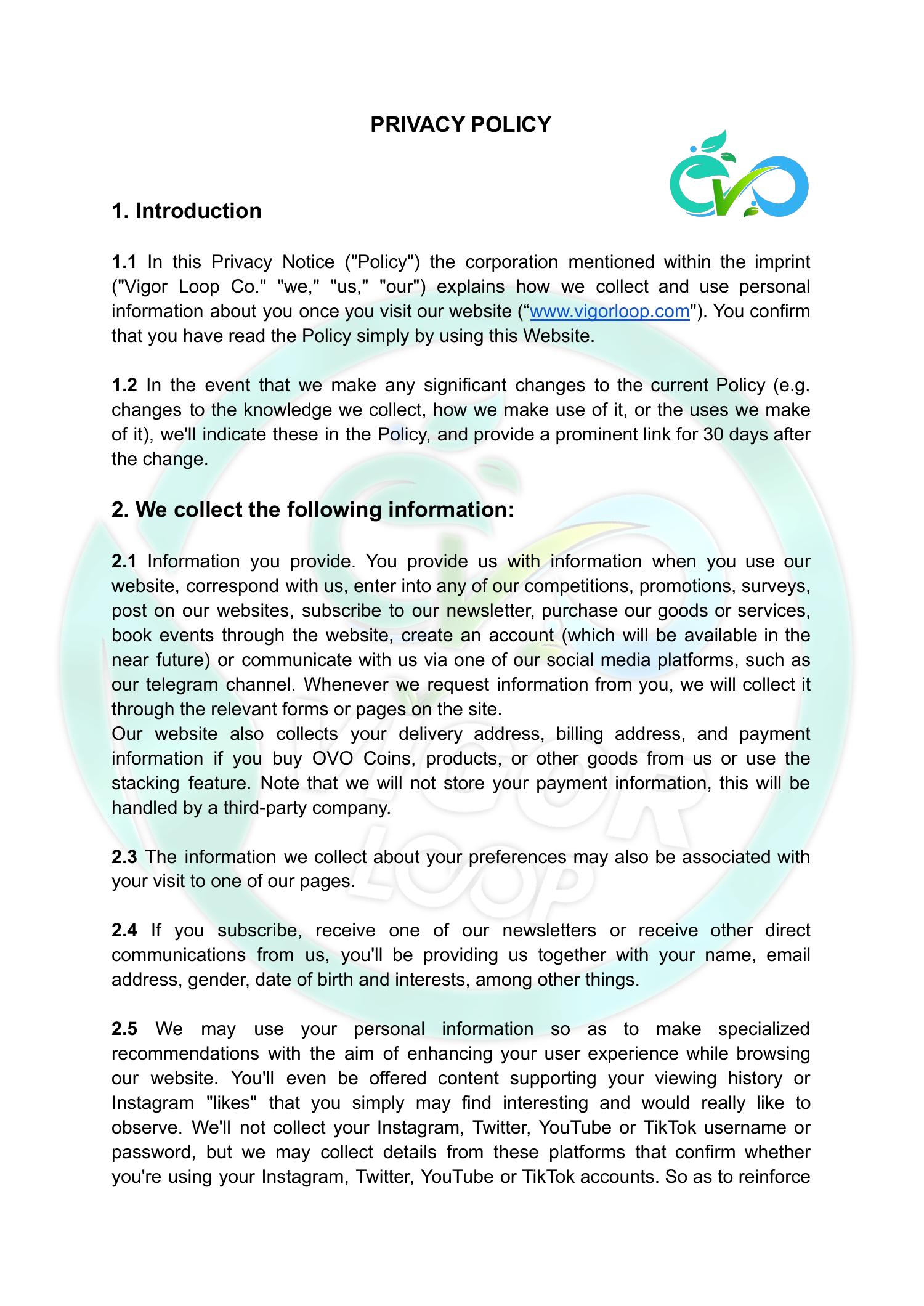 Privacy Policy Vigor Loop.pdf | DocDroid