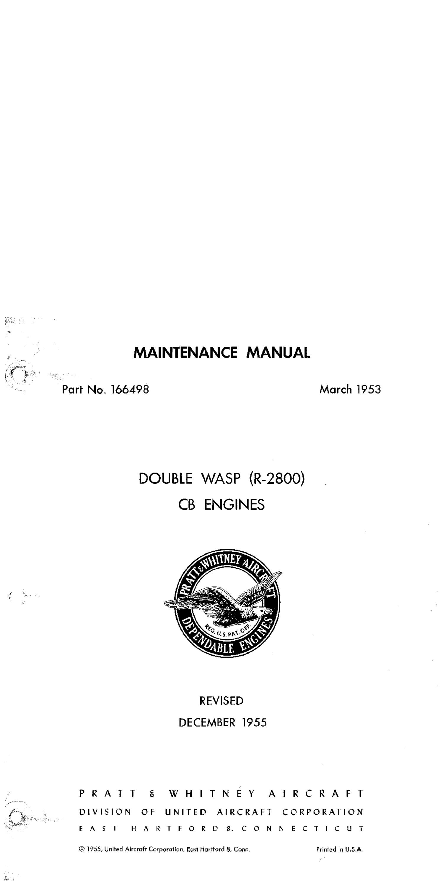 Pratt & Whitney DOUBLE WASP (R-2800) CB ENGINES MAINTENANCE MANUAL.pdf ...
