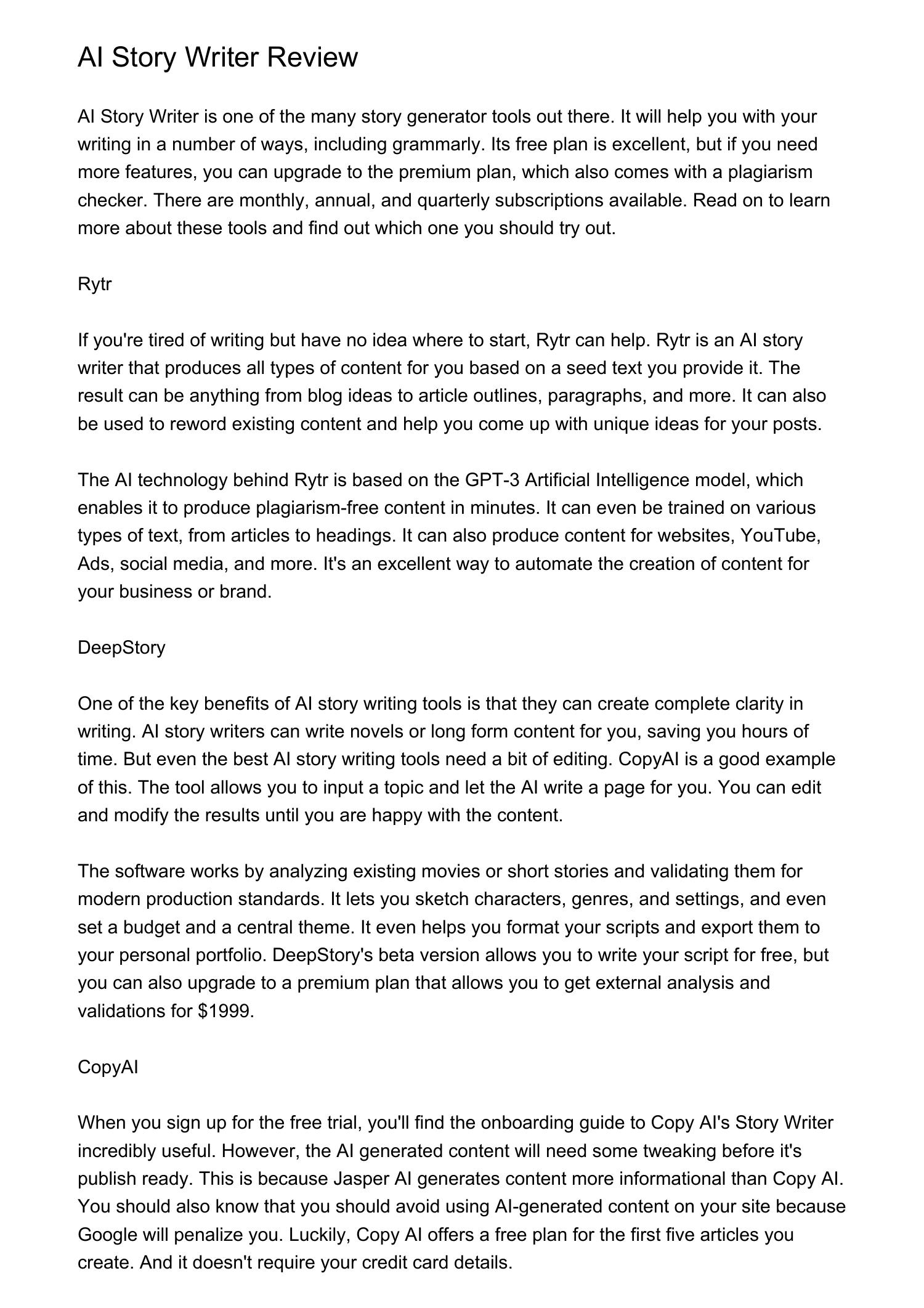 AI Story Writer Reviewpuxzb.pdf.pdf | DocDroid