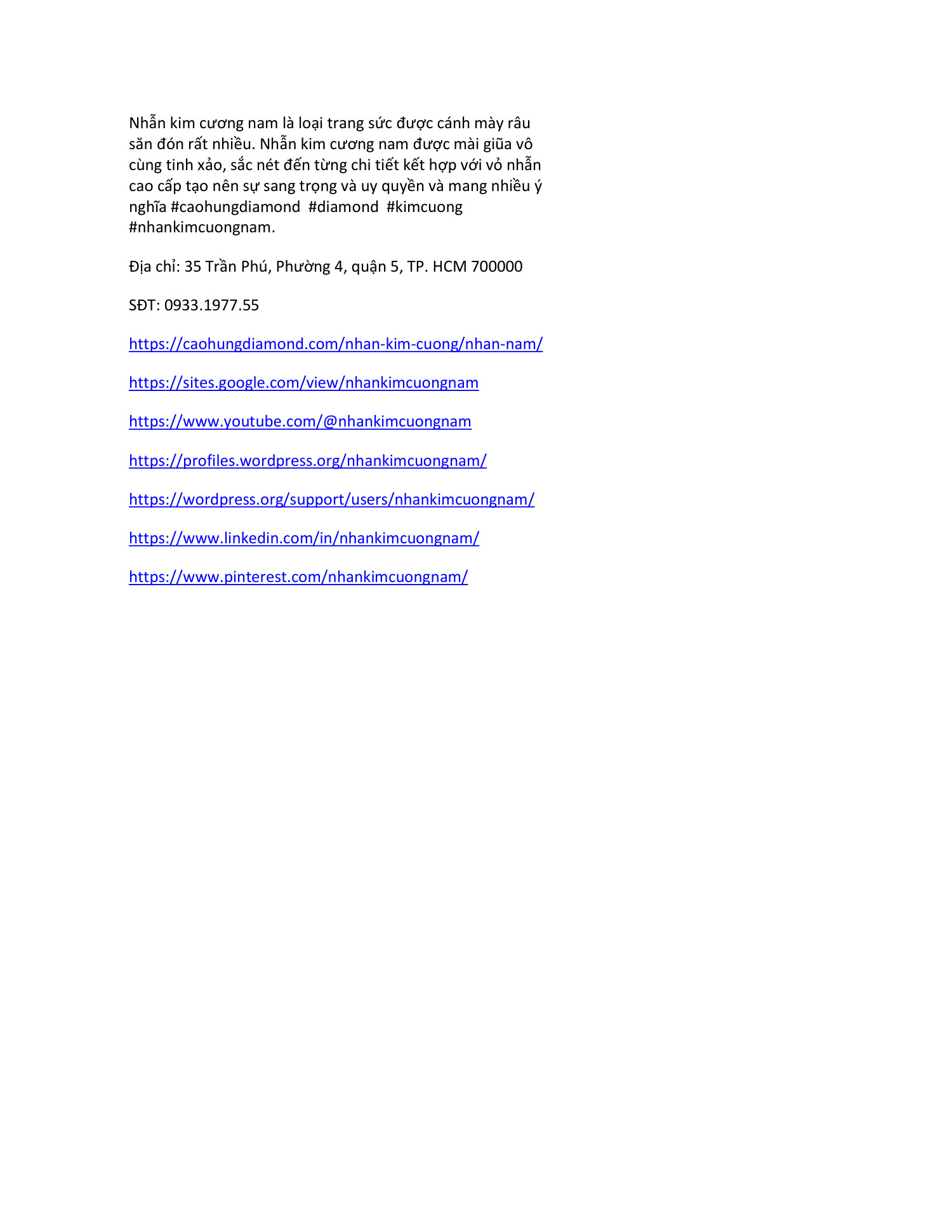 Nhẫn Kim Cương Nam - Cao Hùng Diamond.docx | DocDroid