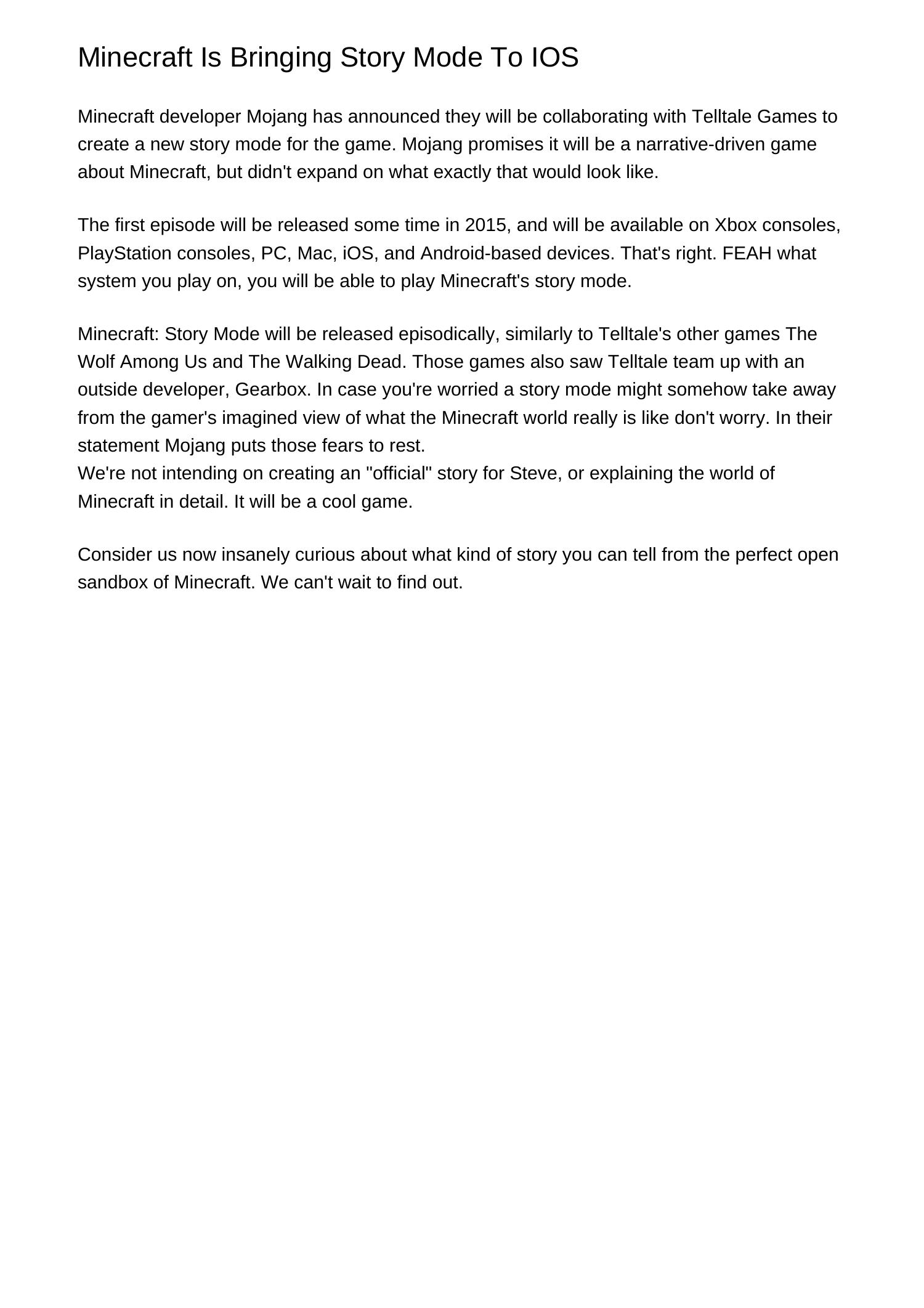 Minecraft Is Bringing Story Mode To IOStgpzf.pdf.pdf | DocDroid